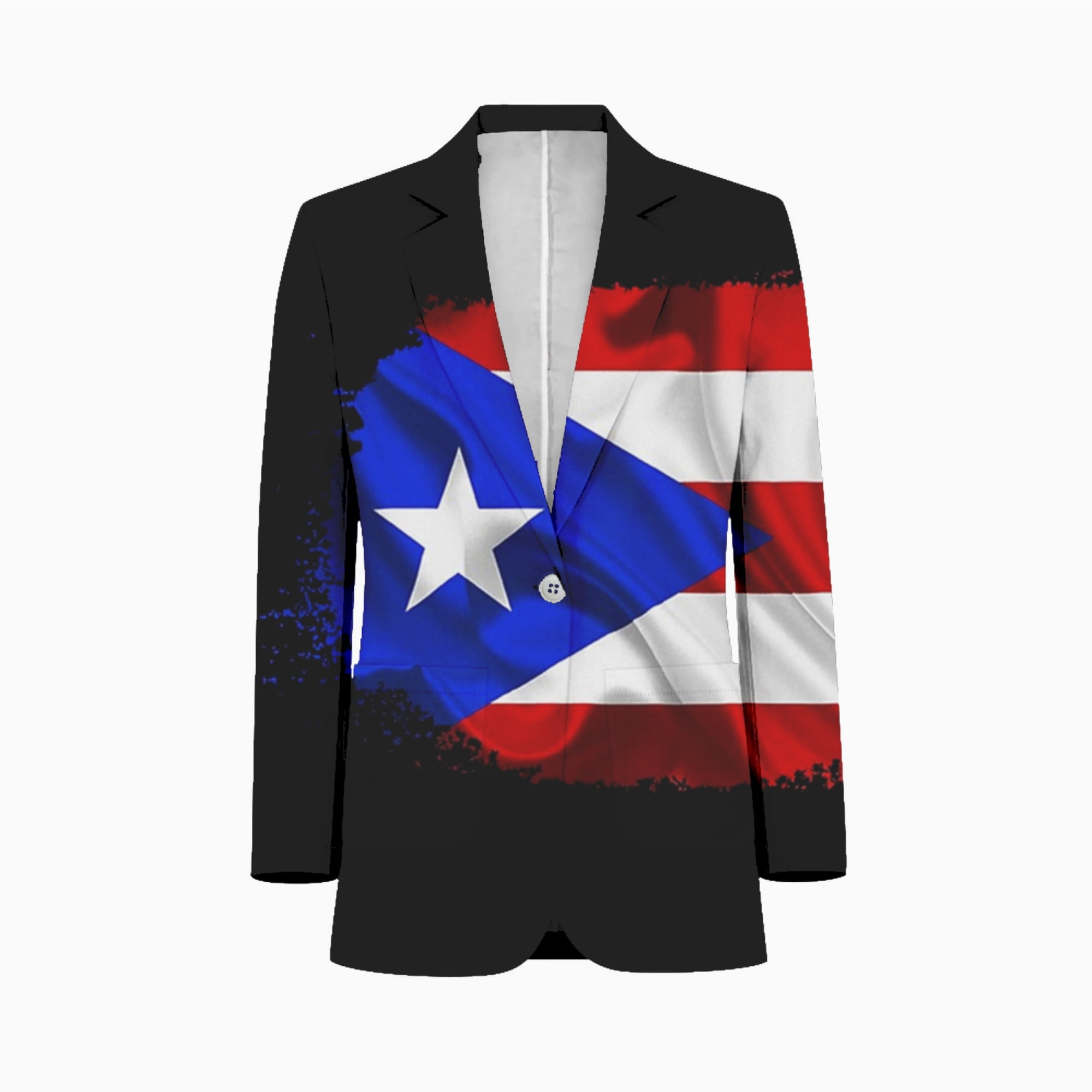 PUERTO RICAN FLAG by solomaskx Customized Men's Suits full man Shawl ...