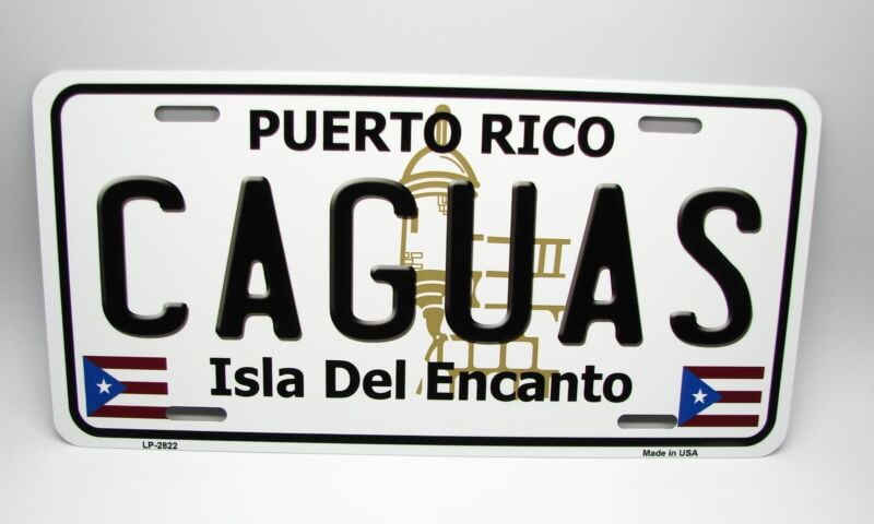 PUERTO RICO CAGUAS ISLA DEL ENCANTO METAL CAR LICENSE PLATE AUTOTAG ...
