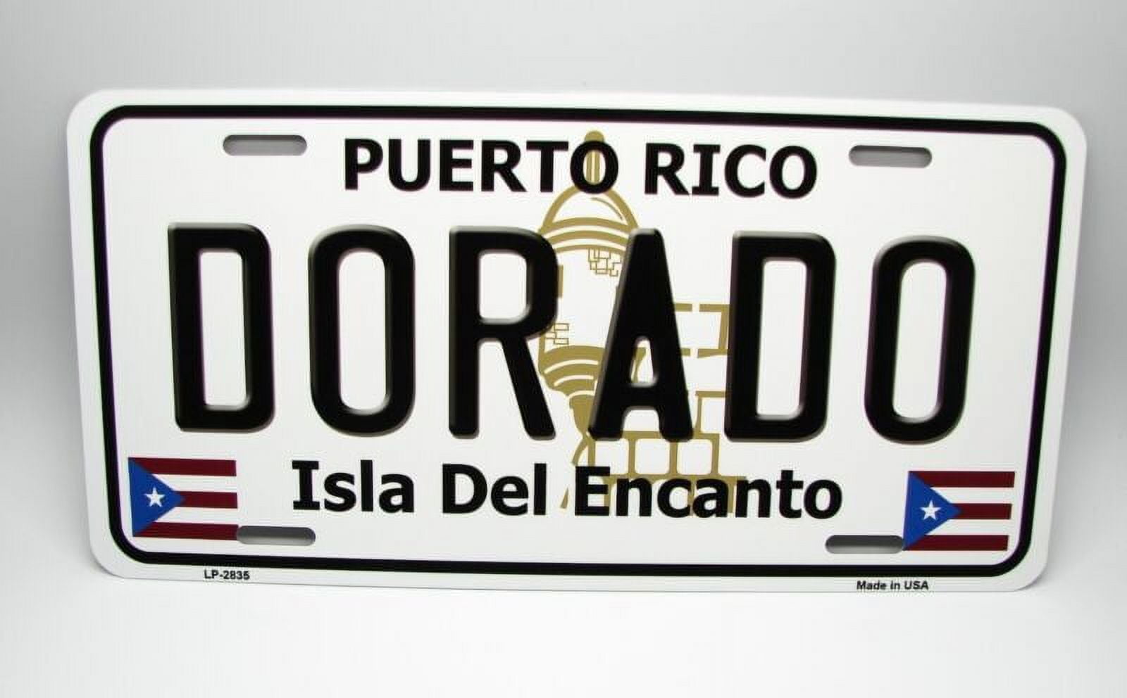 PUERTO RICO DORADO ISLA DEL ENCANTO METAL CAR NOVELTY LICENSE PLATE ...