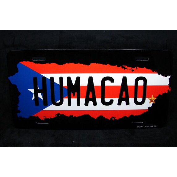 PUERTO RICO FLAG HUMACAO ISLA DEL ENCANTO METAL CAR LICENSE PLATE ...