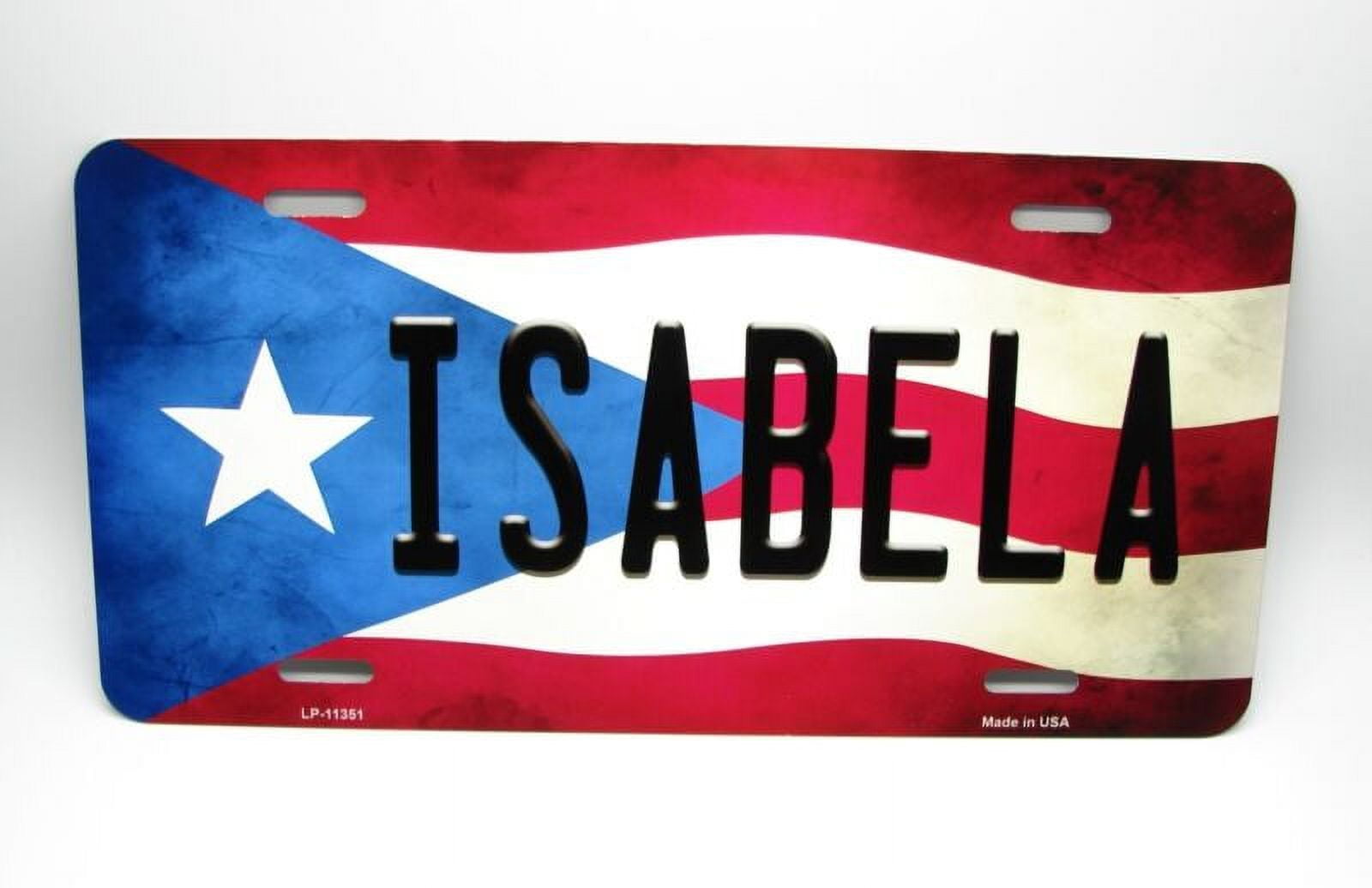 PUERTO RICO FLAG ISABELA ISLA DEL ENCANTO METAL CAR NOVELTY LICENSE ...