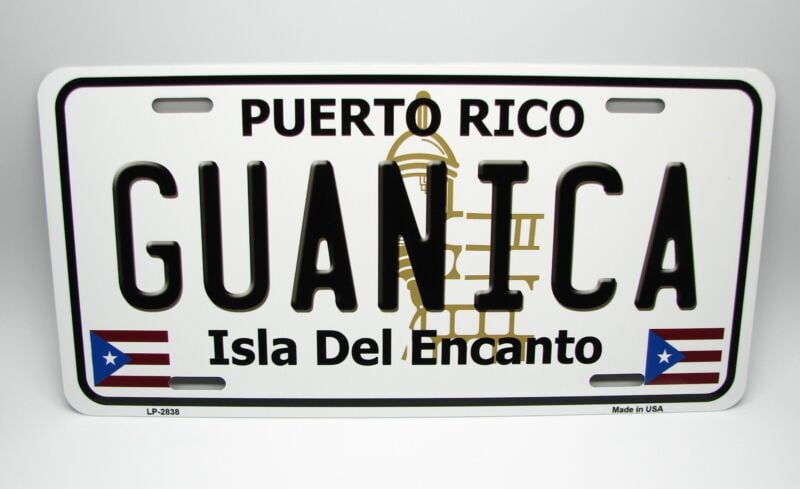 PUERTO RICO GUANICA ISLA DEL ENCANTO METAL CAR LICENSE PLATE - Aluminum ...