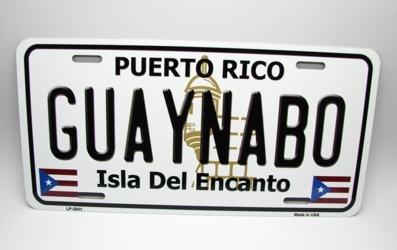 PUERTO RICO GUAYNABO ISLA DEL ENCANTO METAL CAR NOVELTY LICENSE PLATE ...