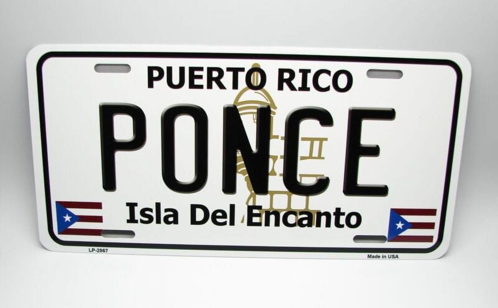 PUERTO RICO PONCE ISLA DEL ENCANTO METAL CAR LICENSE PLATE - Aluminum ...