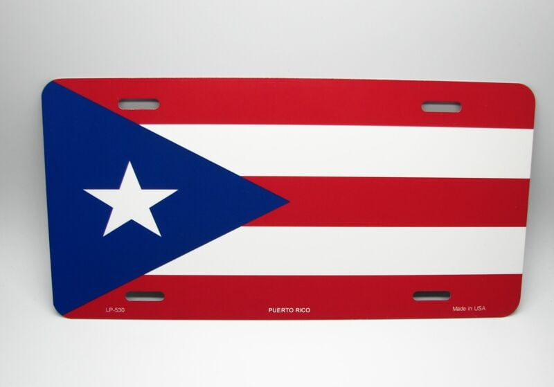 PUERTO RICO PUERTO RICAN FLAG METAL CAR NOVELTY LICENSE PLATE AUTO TAG ...