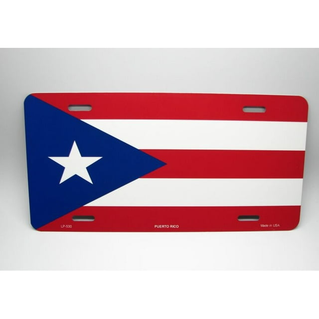 PUERTO RICO PUERTO RICAN FLAG METAL CAR NOVELTY LICENSE PLATE AUTO TAG ...