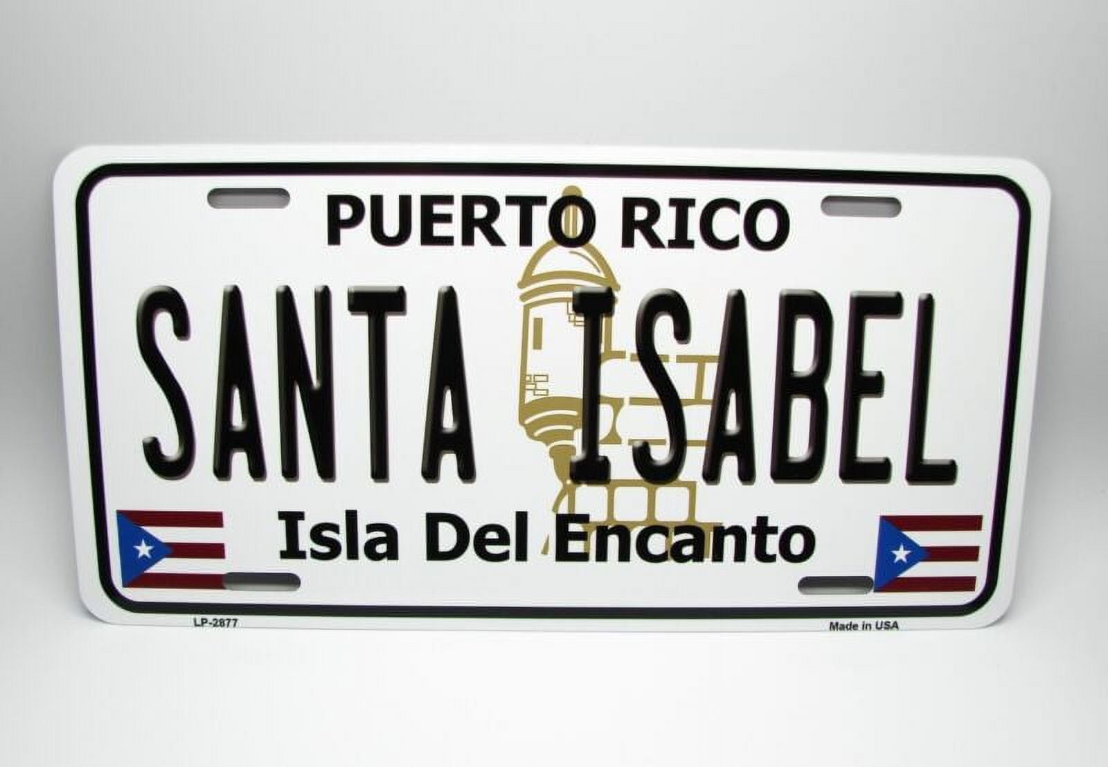 PUERTO RICO SANTA ISABEL ISLA DEL ENCANTOMETAL CAR NOVELTY LICENSE ...