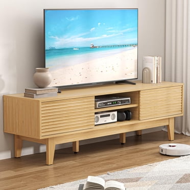 MARNUR 55\ TV Stand for 60\ TV, Wood Entertainment Center with Storage ...