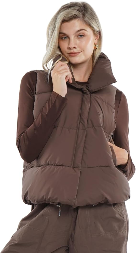 PUFFIT Women's Puffer Vest, Sleeveless Bubble Vests Outerwear with ...