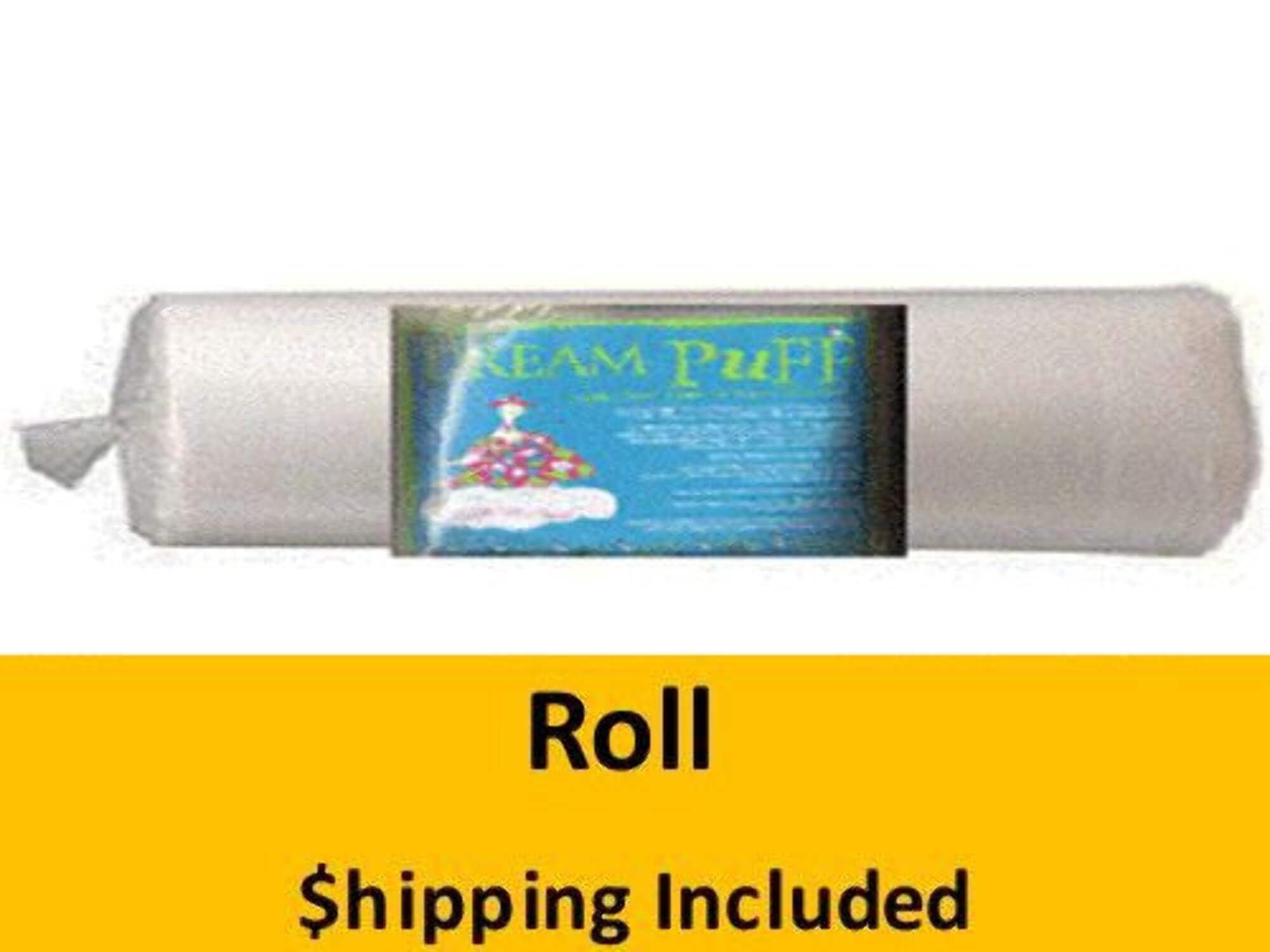 PUFFQR Dream Puff Poly Batting (Roll, Queen 93 in x 25 yds) shipping ...