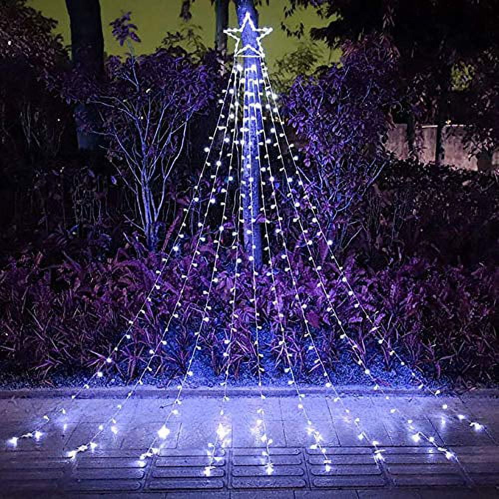 PUHONG Christmas Decoration Star Lights Outdoor,317 LED 16.4Ft ...