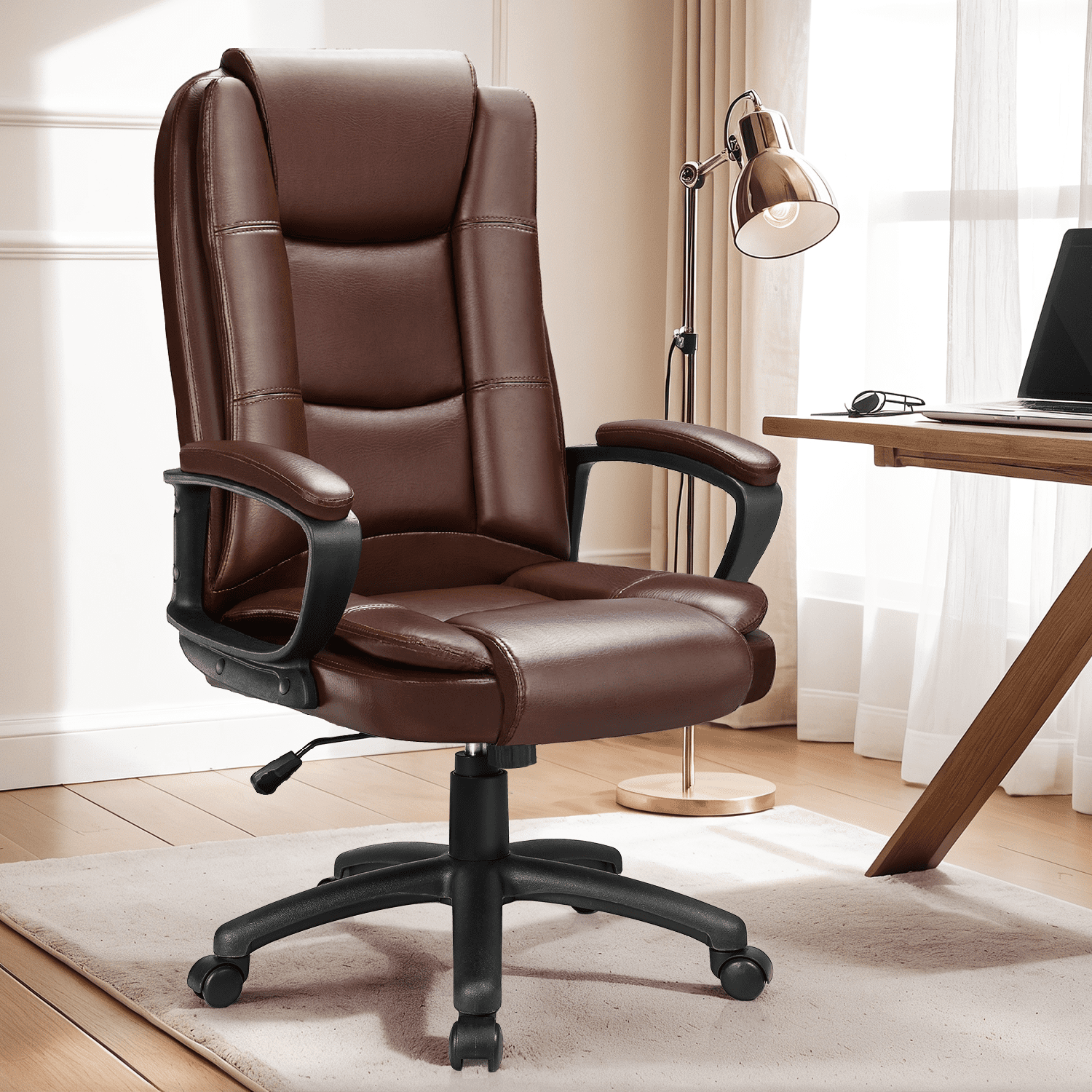 PUKAMI Office Desk Chair,Big And Tall Managerial Executive Chair,High ...