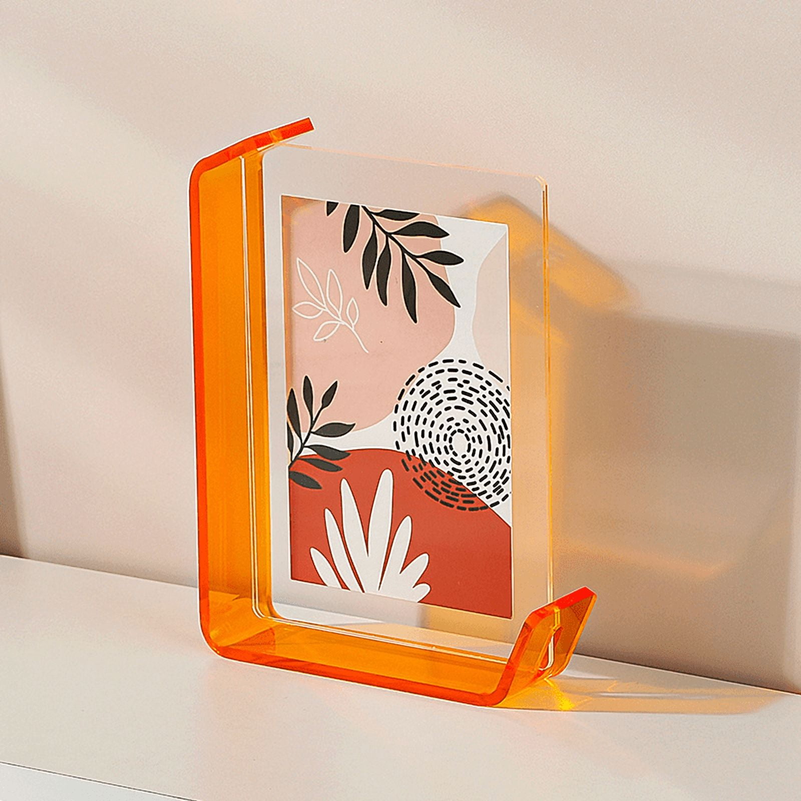 PULANLA 4x6 Acrylic Picture Frame - Double-Sided Tabletop Photo Frame ...