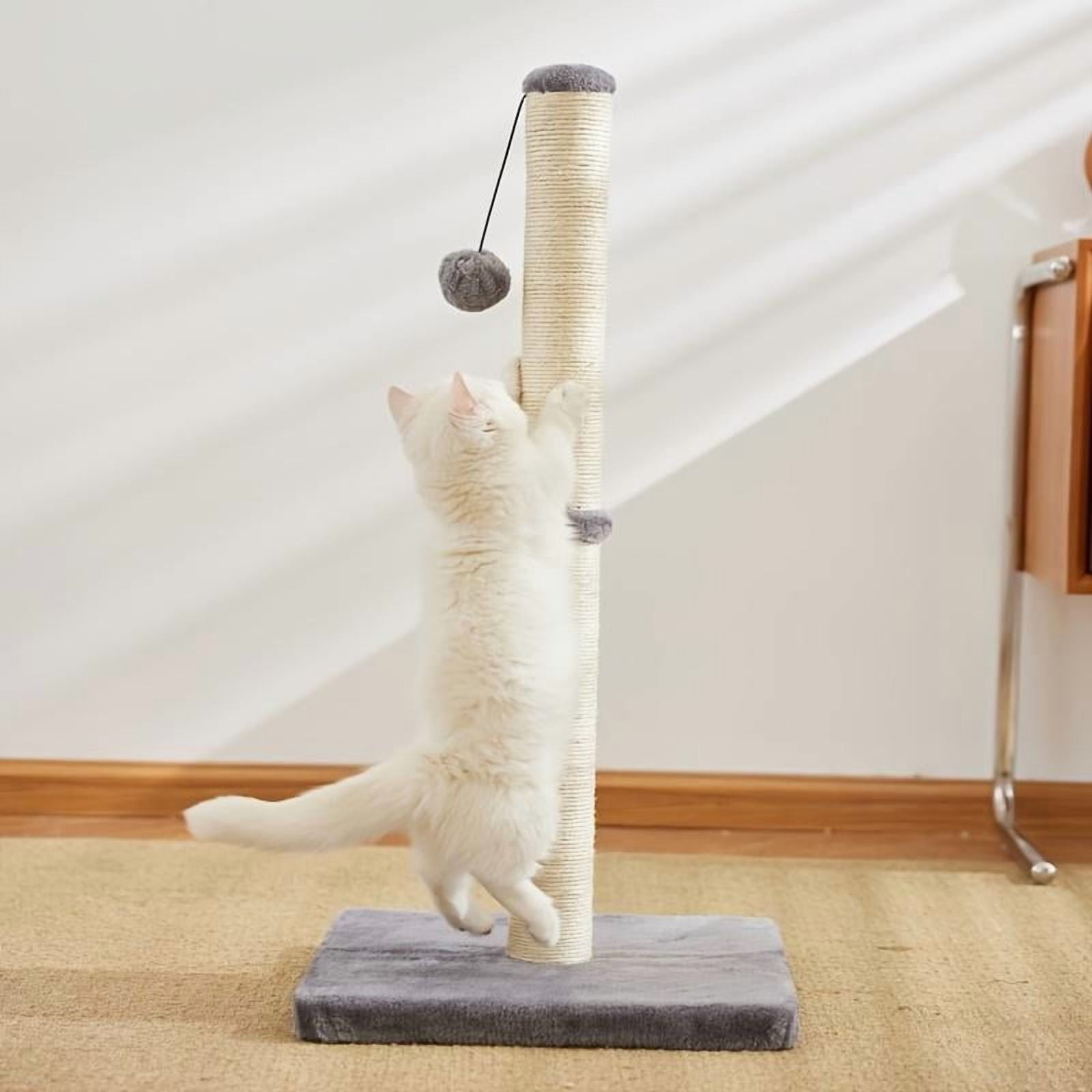 PULANLA Durable Sisal Rope Cat Scratching Post with Hanging Ball Toy ...
