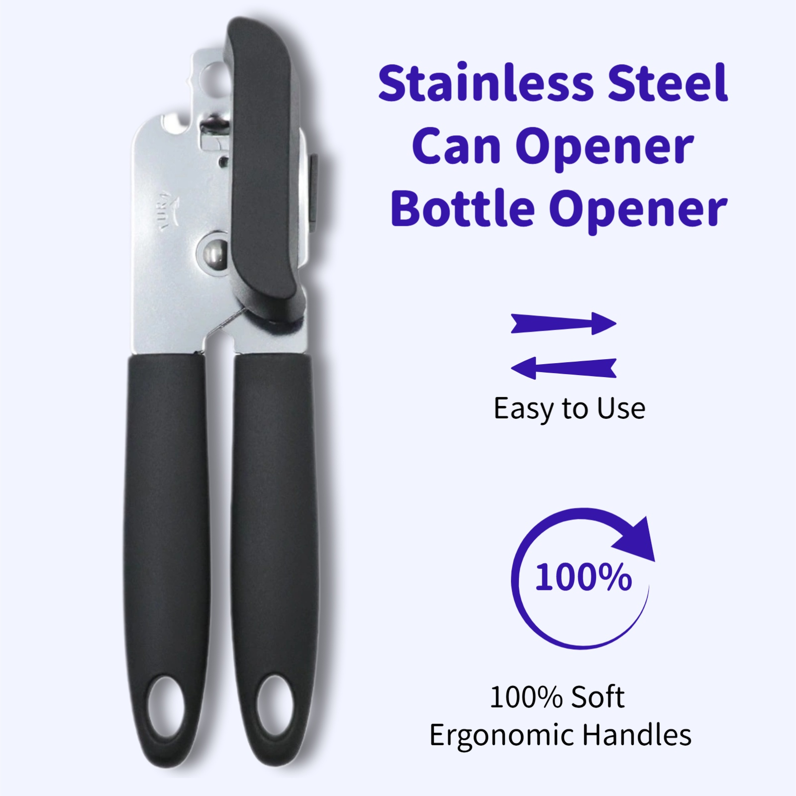 PULANLA Manual Can Opener Heavy Duty, Easy Grip Mini Can Opener with ...