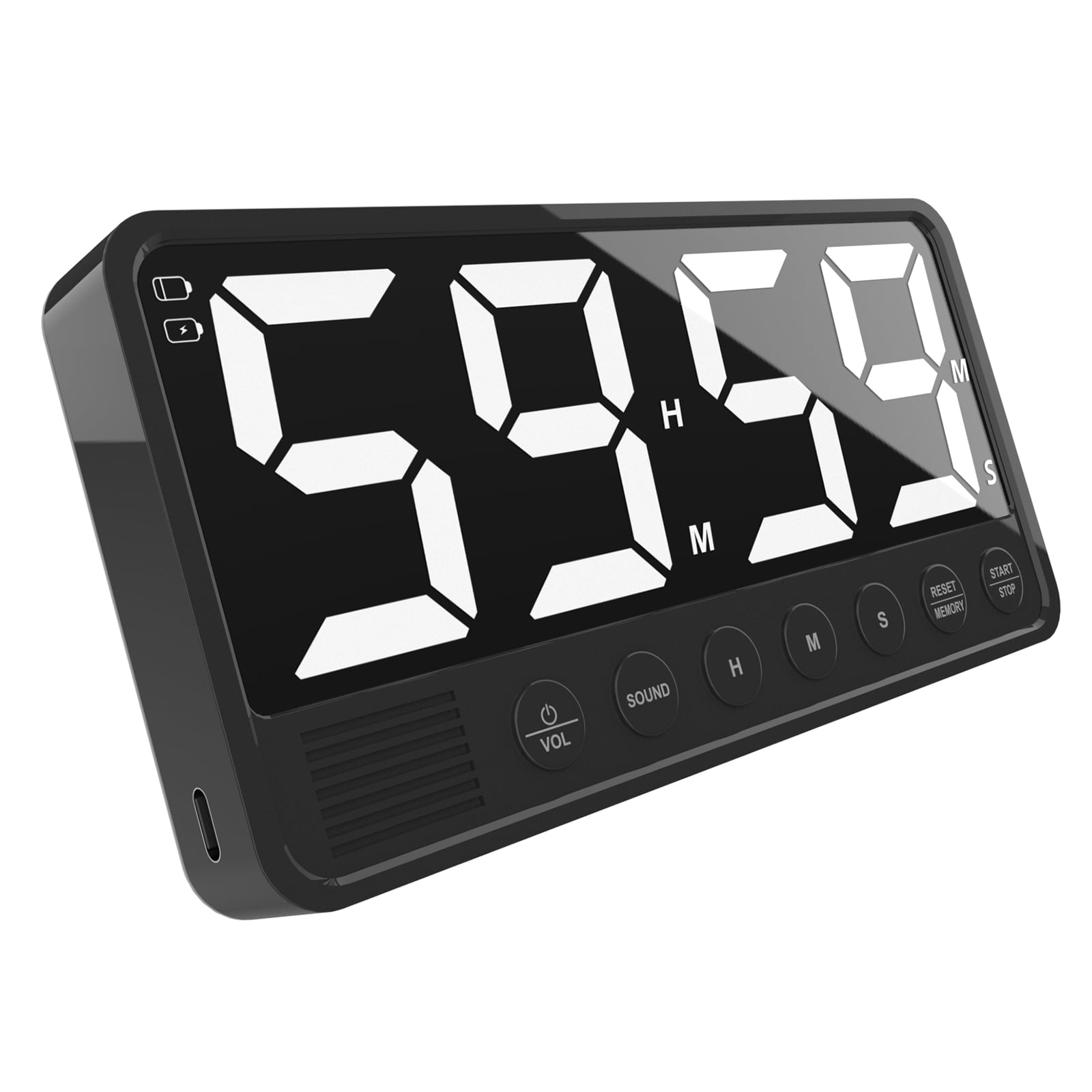 PULIVIA Rechargeable LED Digital Timer with Countdown, Memory, 6 Alarm ...