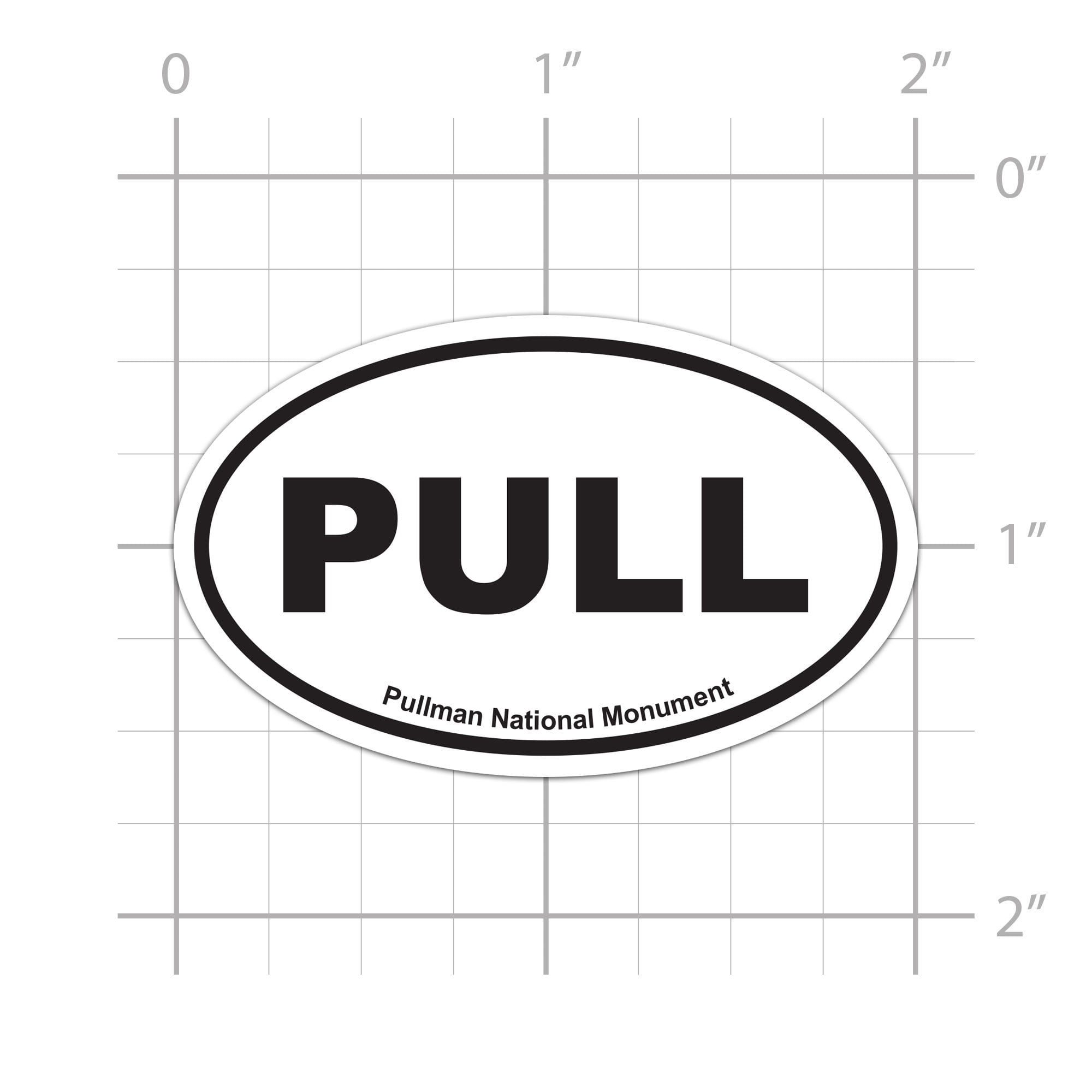 PULL Pullman National Monument Sticker for water bottle phone tumbler ...