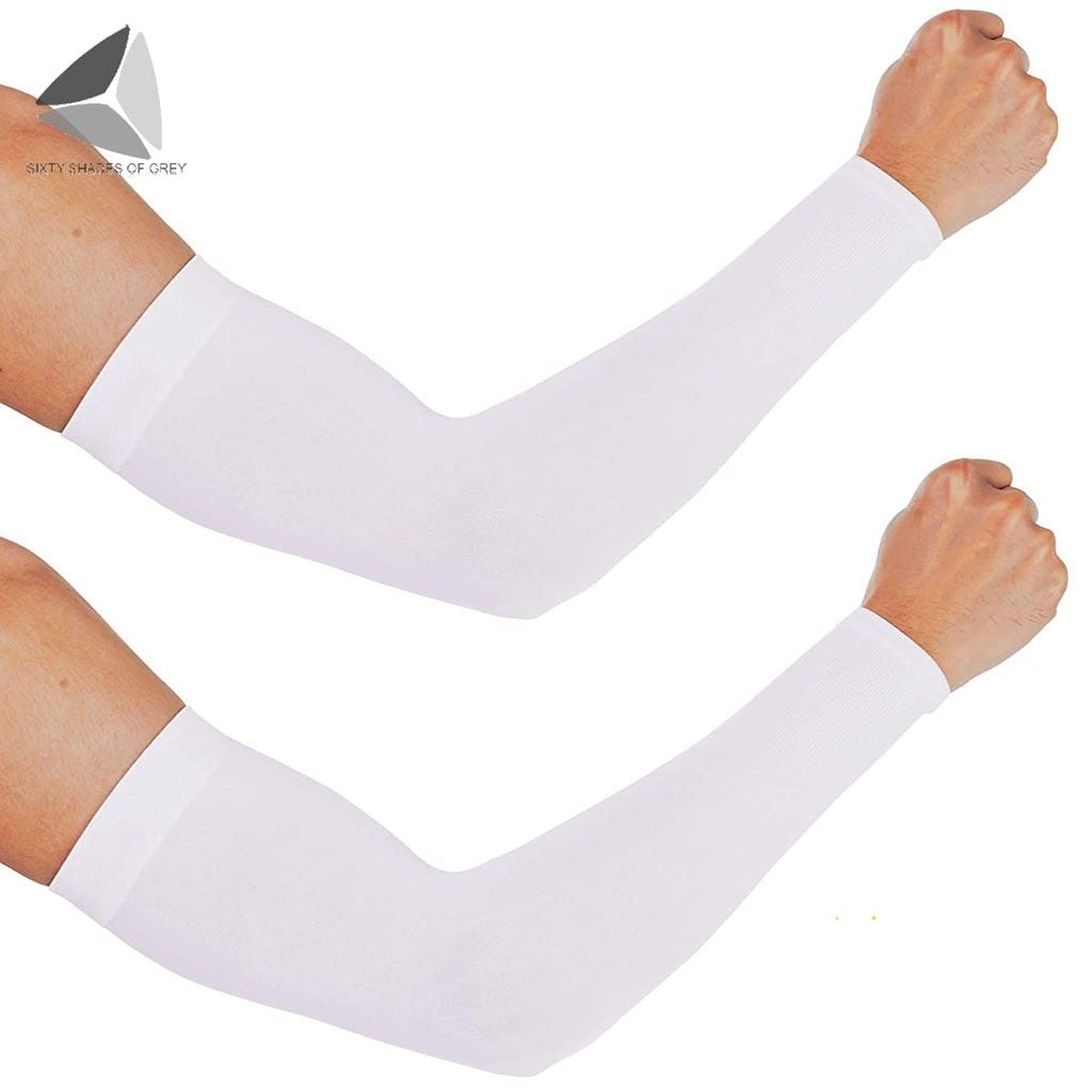 PULLIMORE 2 Pairs UV Sun Protection Cooling Arm Sleeves Sunblock ...