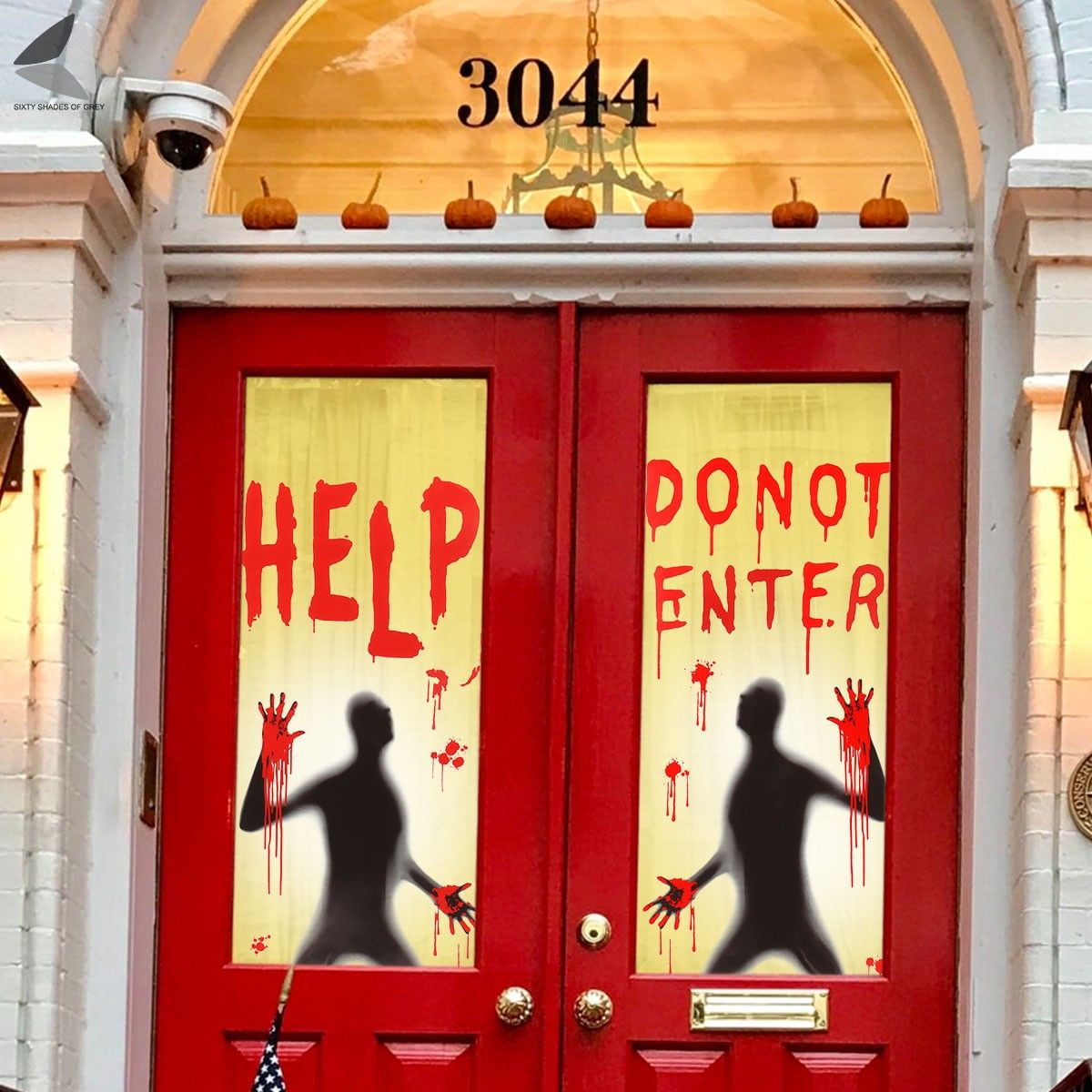 PULLIMORE 2 Pieces Halloween Bloody Window Clings PVC Stickers, Bloody ...