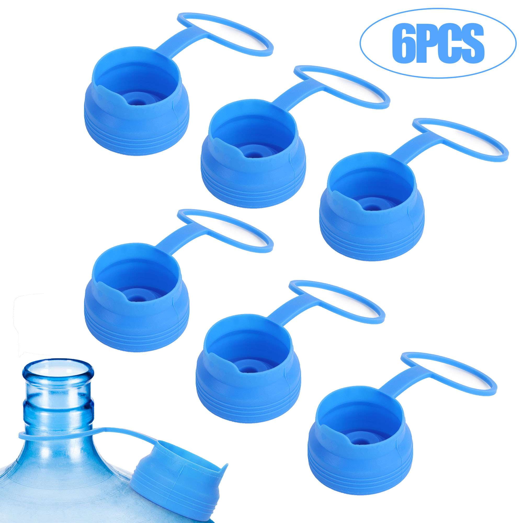 PULLIMORE 3 & 5 Gallon Water Jug Cap Reusable, No Spill Silicone ...