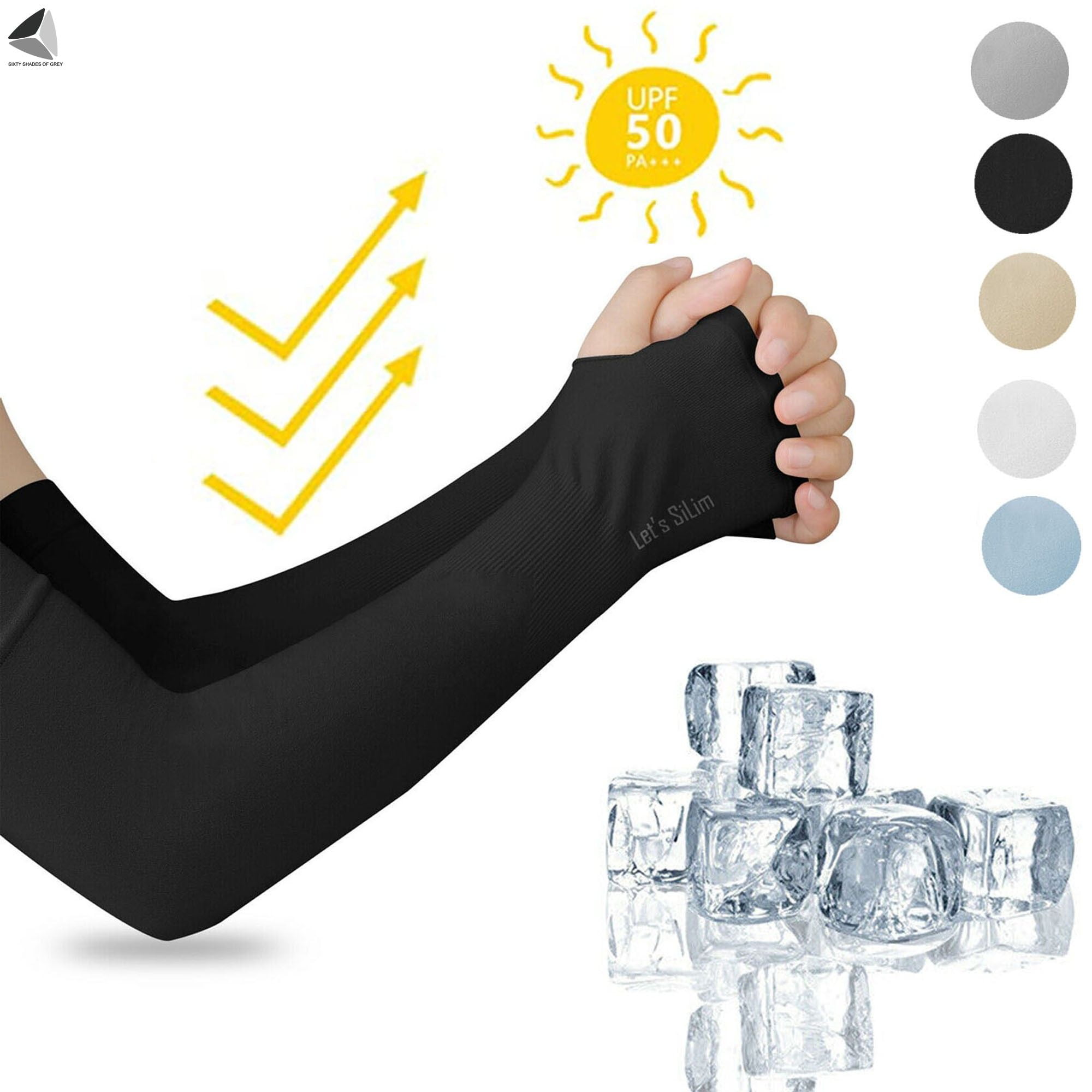 PULLIMORE 5 Pairs Cooling Arm Sleeves Cover for Men Women UV Sun ...