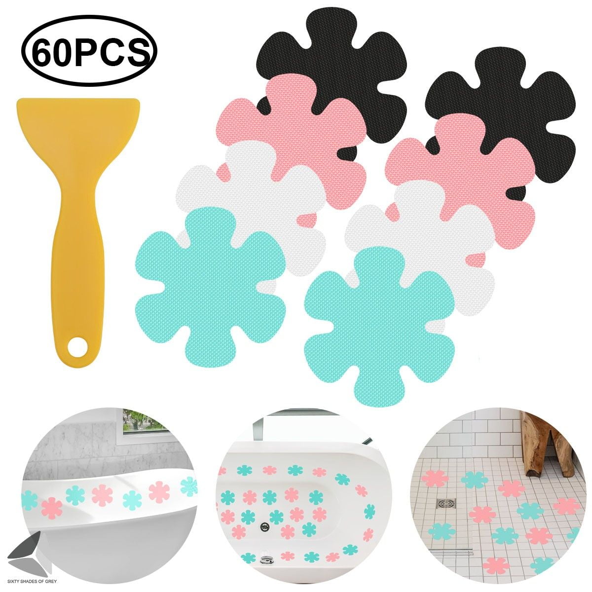 PULLIMORE 60/40/20Pcs Bathtub Stickers Non-Slip, Safety Shower Treads ...