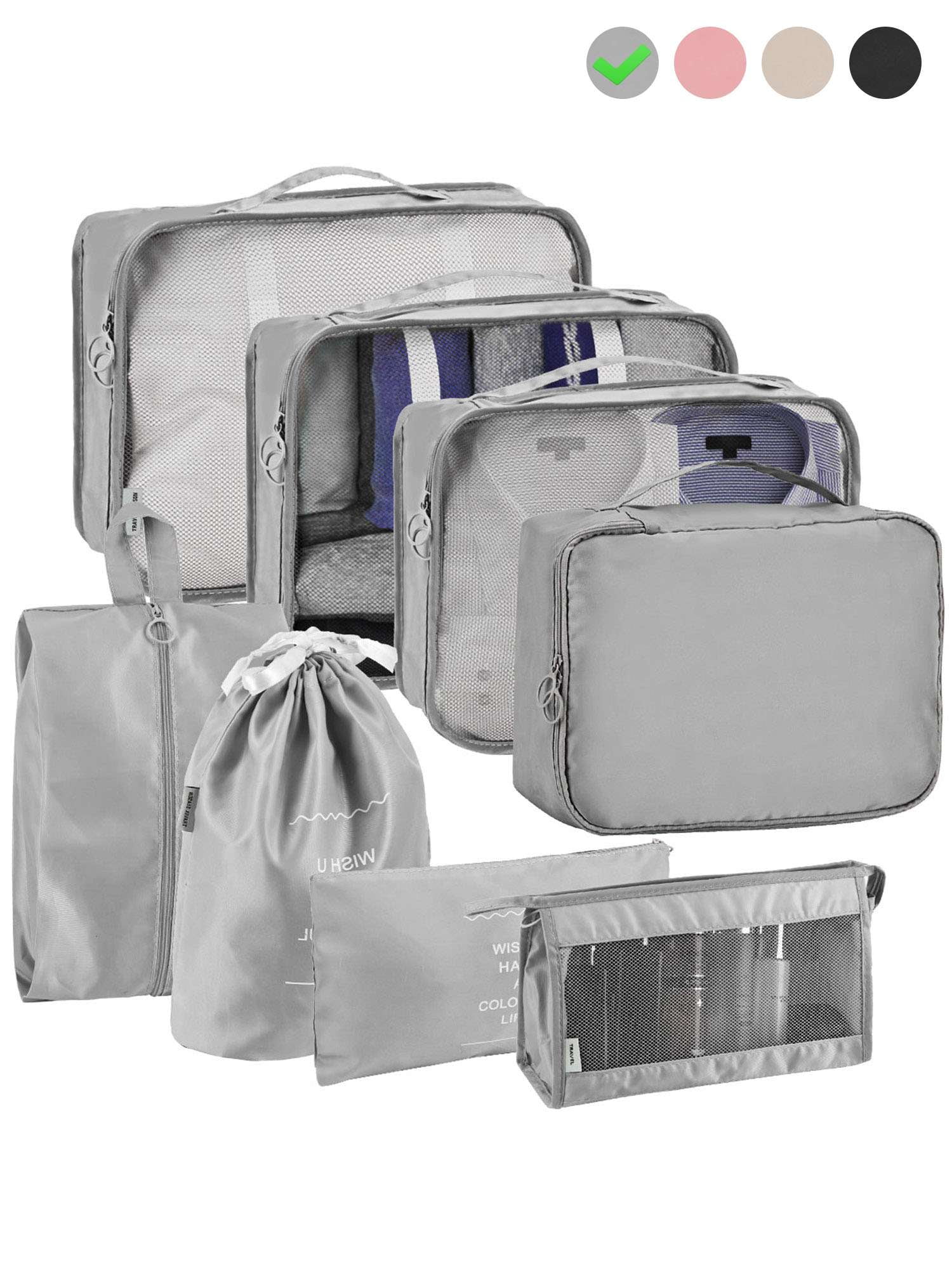 PULLIMORE 8 Set Packing Cubes Luggage Packing Organizers for Travel Accessories，Clothes Suitcase ...