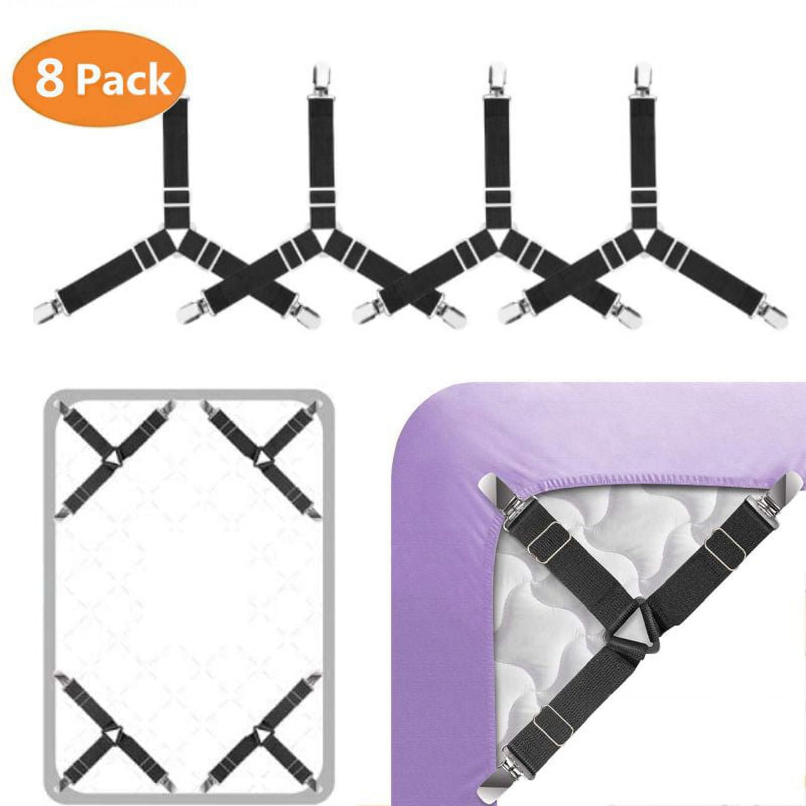 PULLIMORE 8Pcs/Pack Bed Mattress Fitted Sheet Corner Straps Adjustable ...