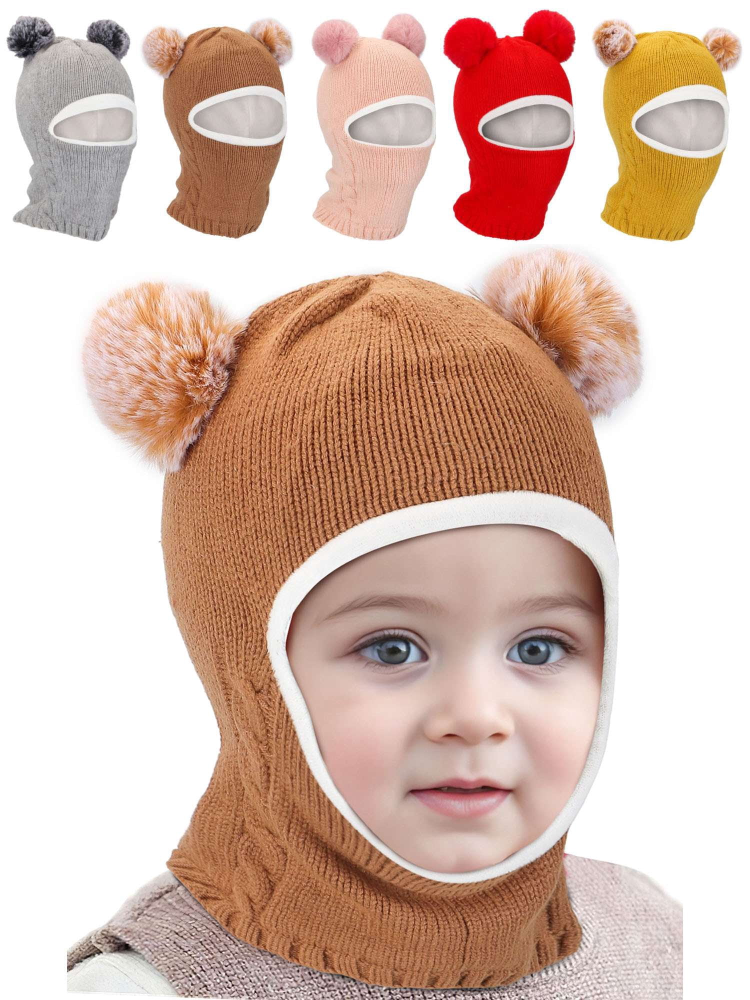 PULLIMORE Baby Winter Hat, Fleece Lined Girls Boys Infant Winter Hat ...