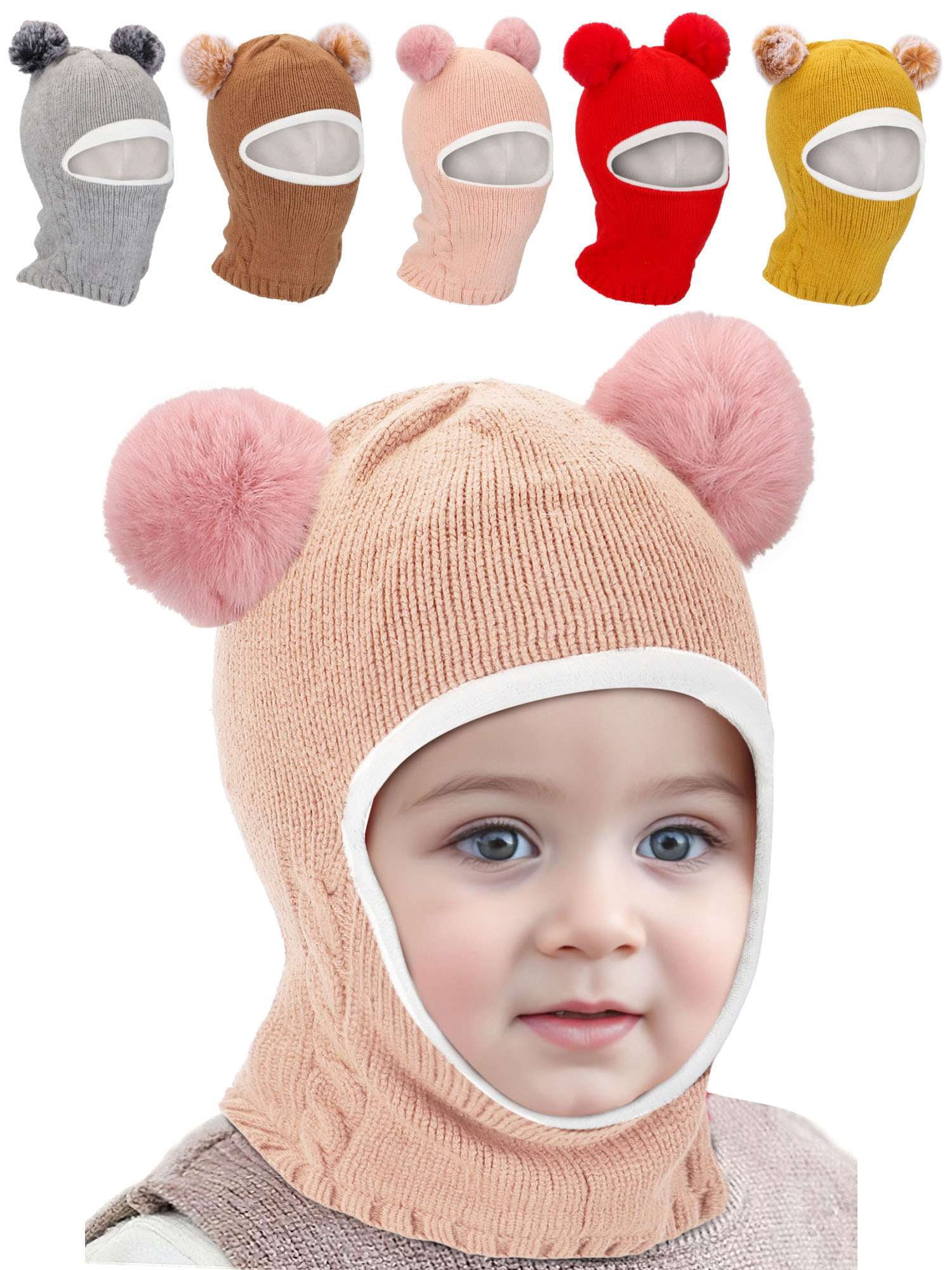 PULLIMORE Baby Winter Hat, Fleece Lined Girls Boys Infant Winter Hat ...