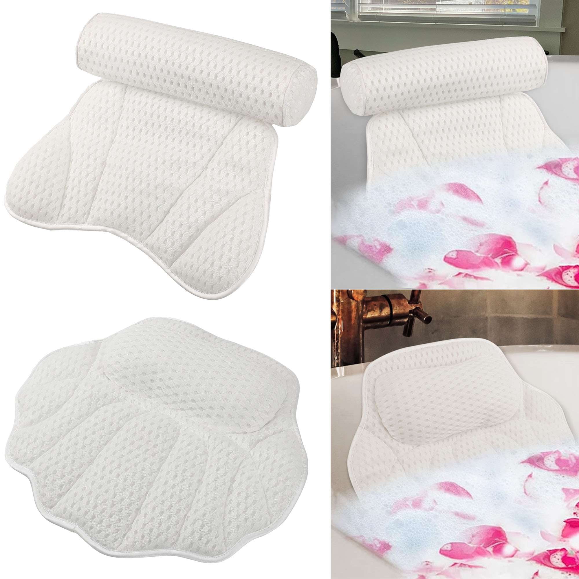 PULLIMORE Bath Pillow Bathtub Pillow Back Neck Support Pillow, Spa ...