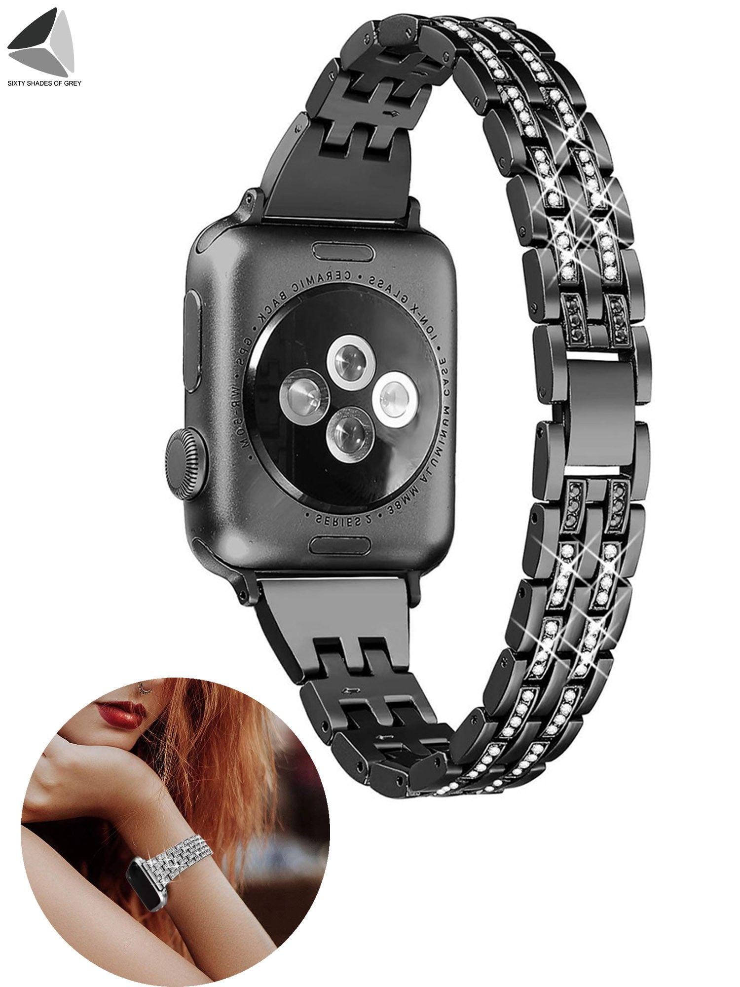 PULLIMORE Bling iWatch Bands Compatible with Apple Watch Band 38mm 40mm ...