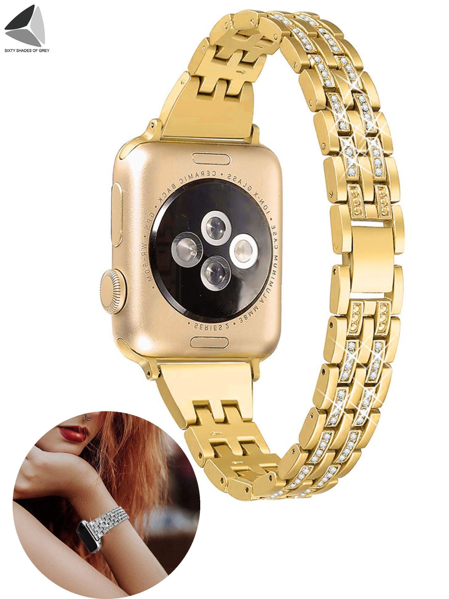 PULLIMORE Bling iWatch Bands Compatible with Apple Watch Band 42mm 44mm ...