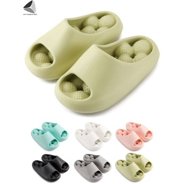 Ginsiom Bubble Massage Slides Slippers for Women Men Non Slip Quick ...
