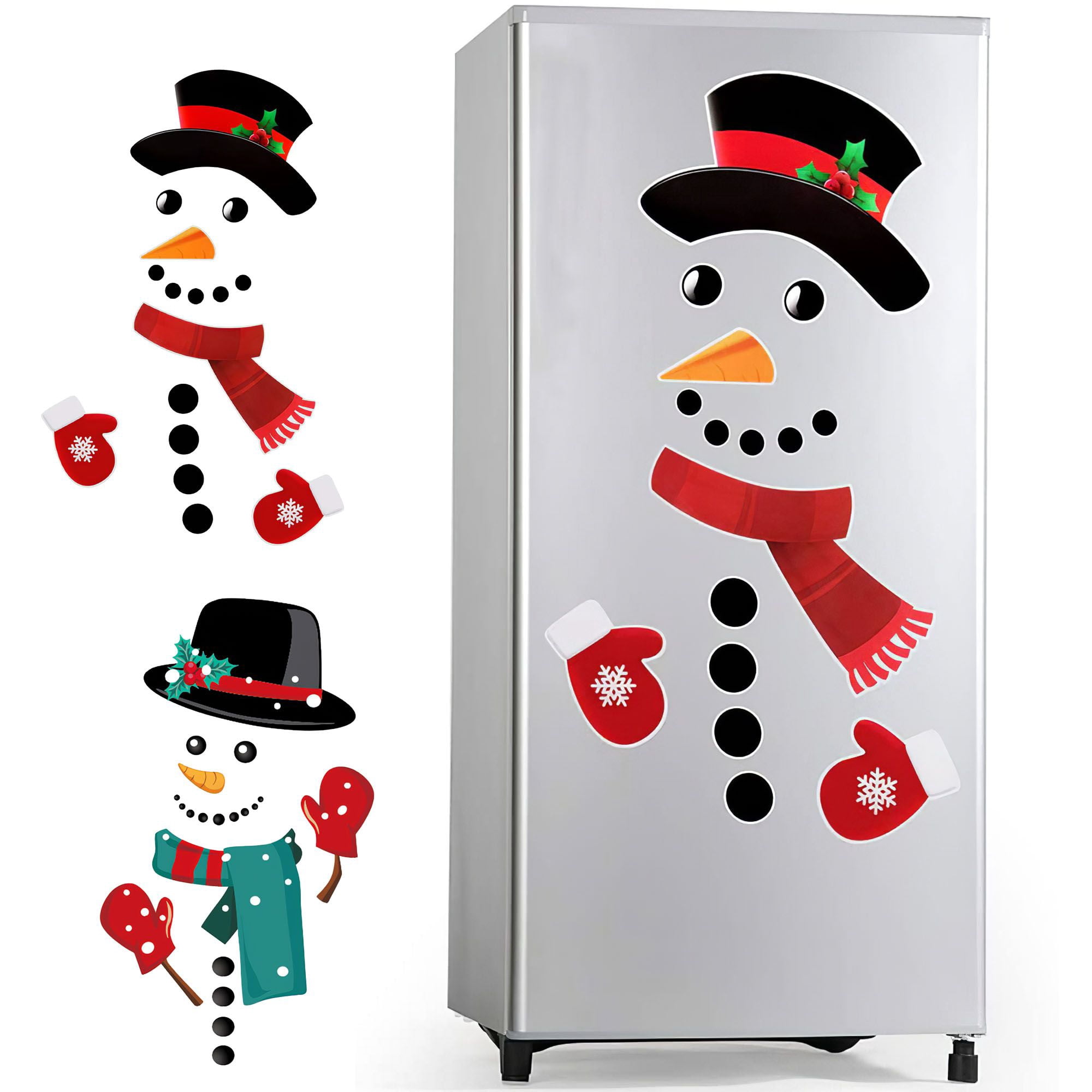 PULLIMORE Christmas Snowman Refrigerator Magnets Cute Funny Xmas Decor ...