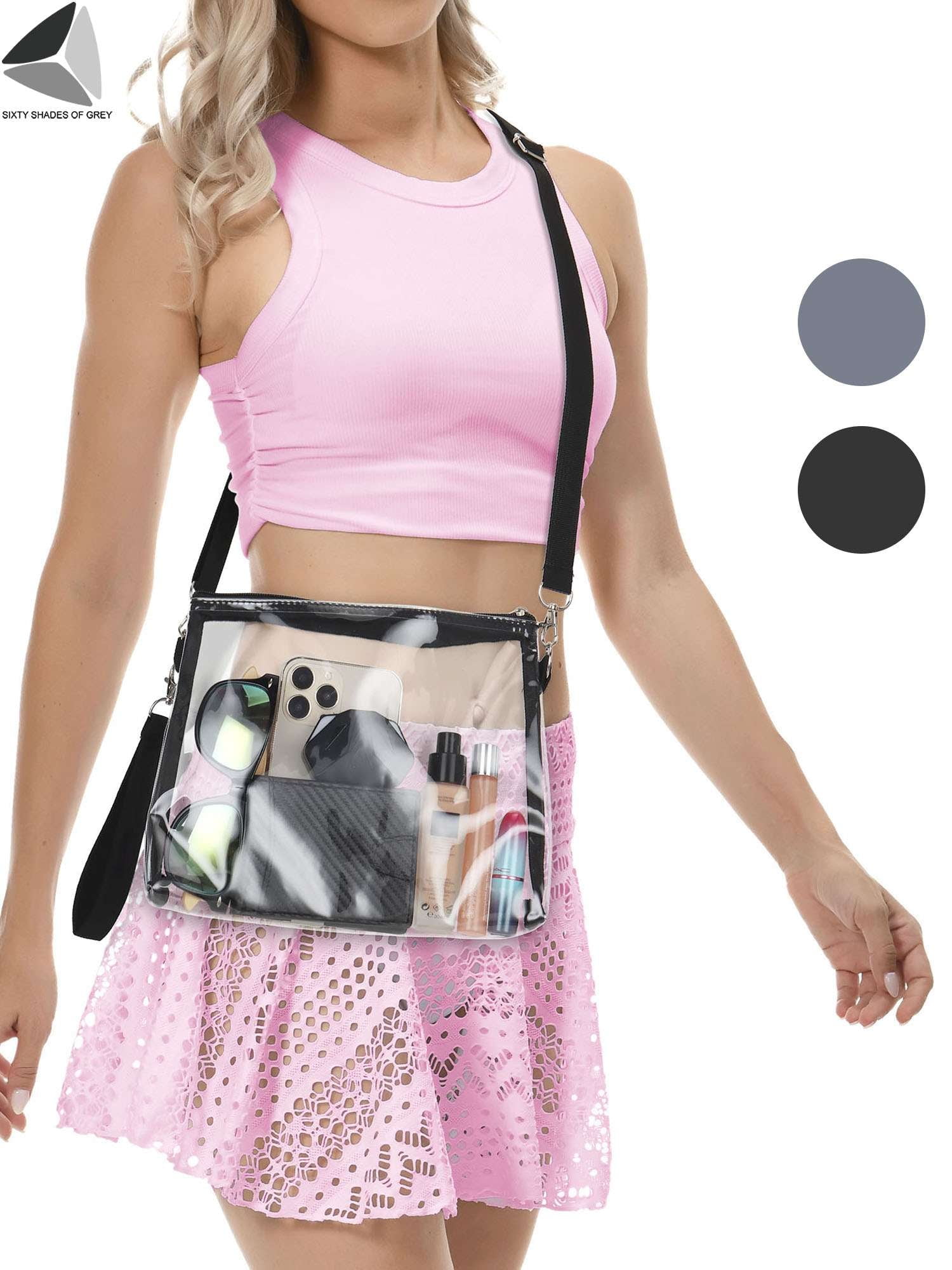 PULLIMORE Clear Bag Stadium Approved Purse, Transparent Bags for Women ...