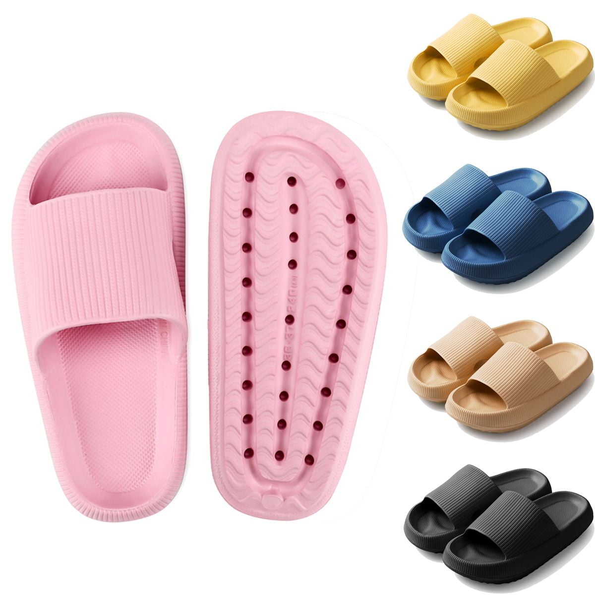 PULLIMORE Clouds Anti-Slip Slippers for Women Men, Quick-Drying ...