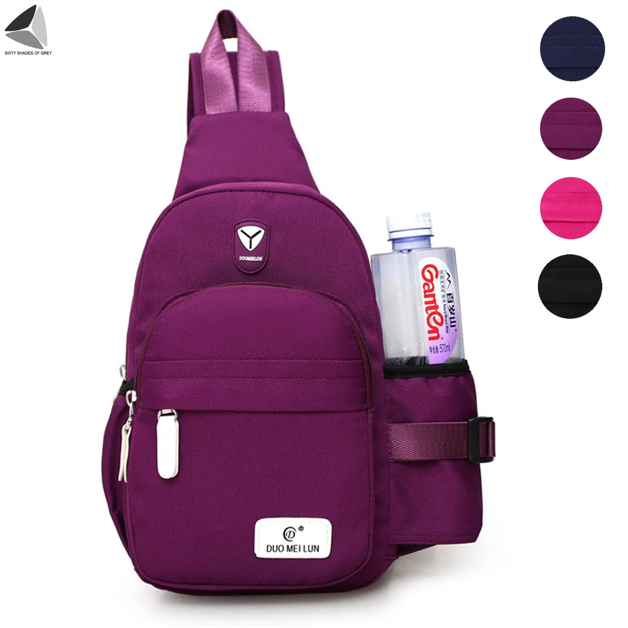 PULLIMORE Unisex Nylon Waterproof Sling Backpack, Small Pockets ...