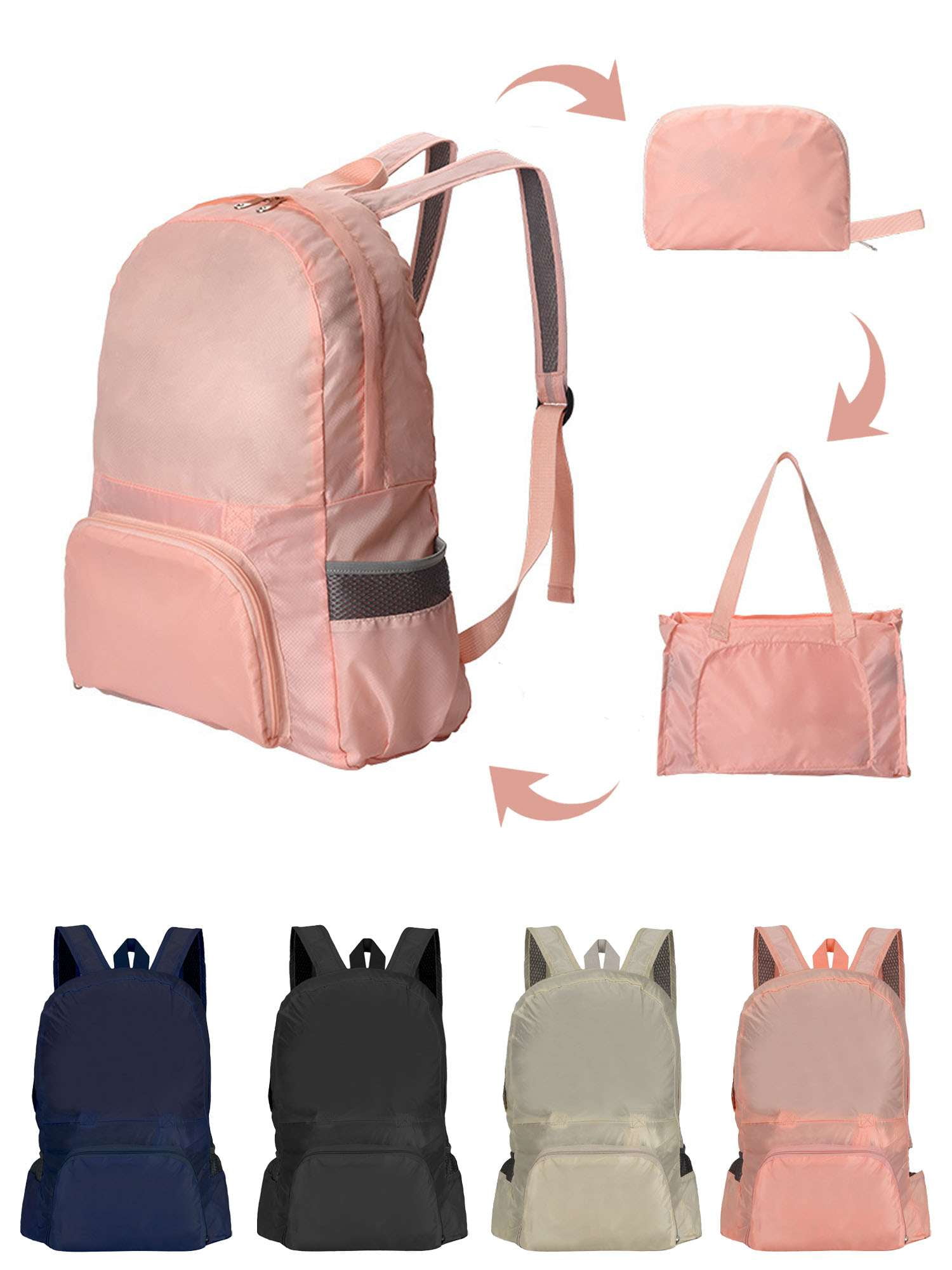 PULLIMORE Dual Purpose Foldable Backpack 2 in 1 Waterproof Portable ...