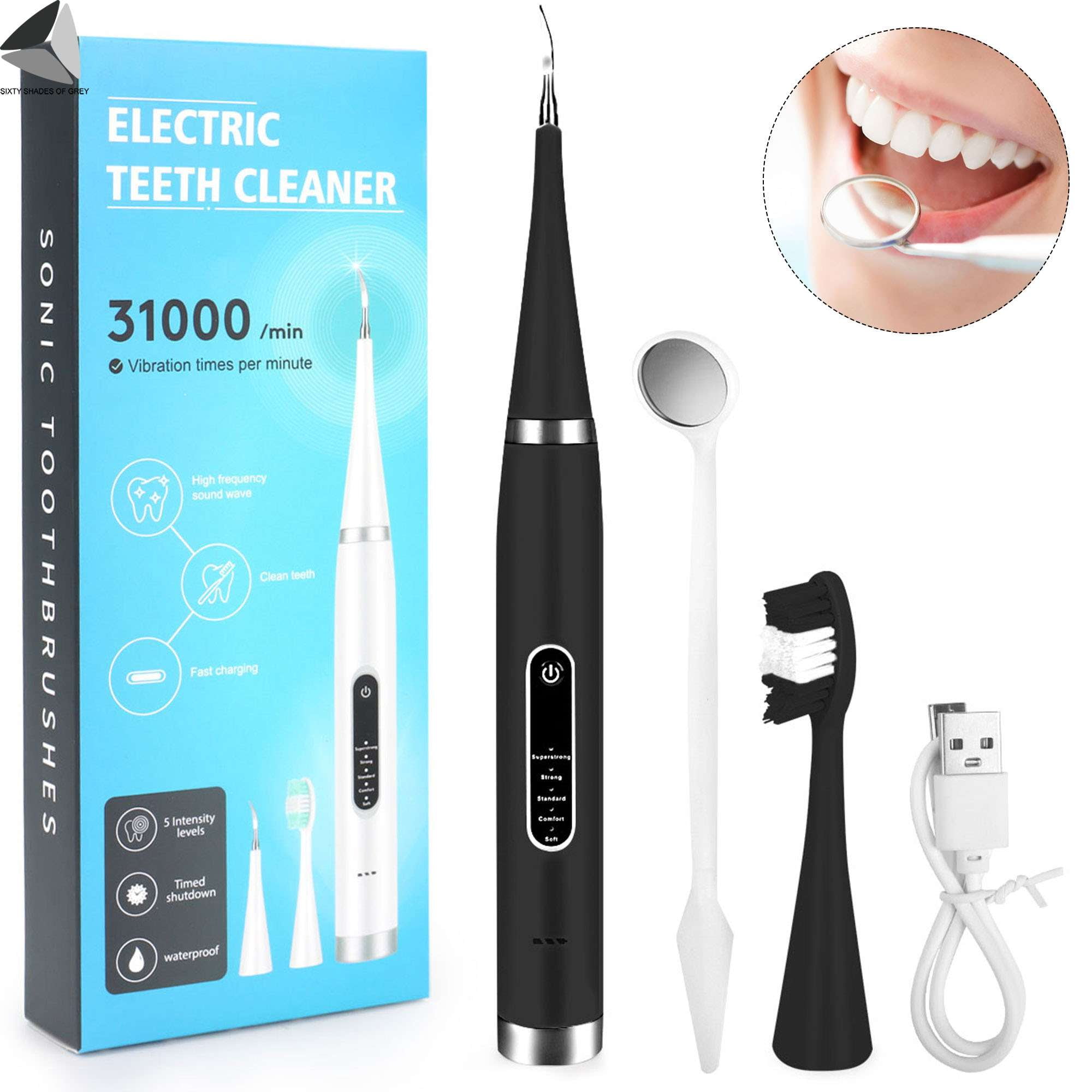 PULLIMORE Electric Ultrasonic Dental Calculus Remover, Rechargeable ...