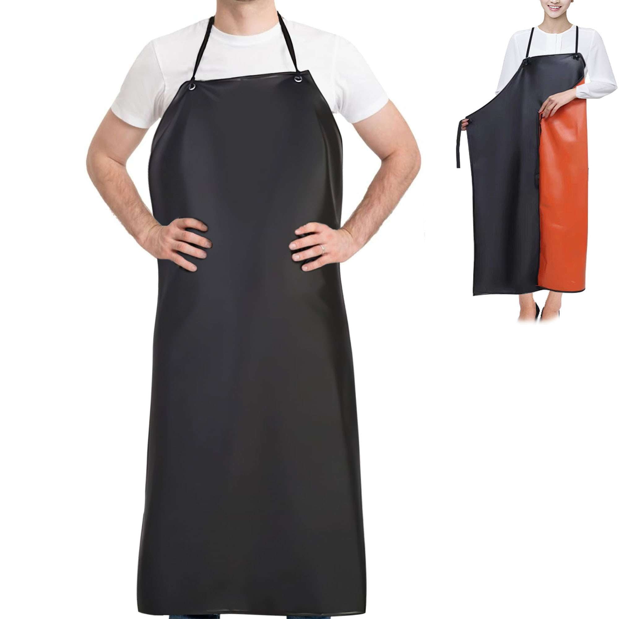 PULLIMORE Extra Large Apron for Men Women Adjustable Bib Apron Cooking ...
