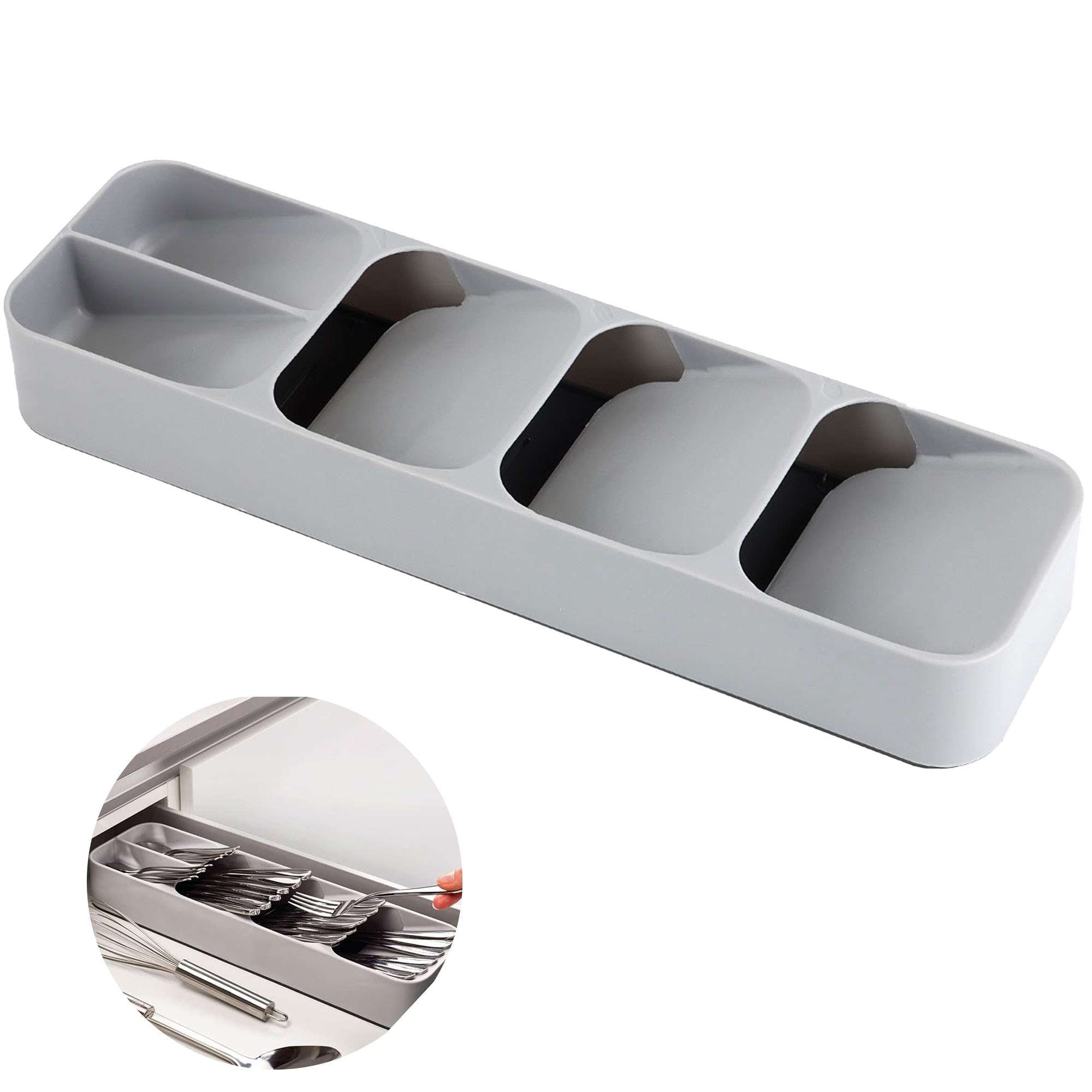 PULLIMORE Kitchen Compact Utensil Organizer For Silverware, Knives ...