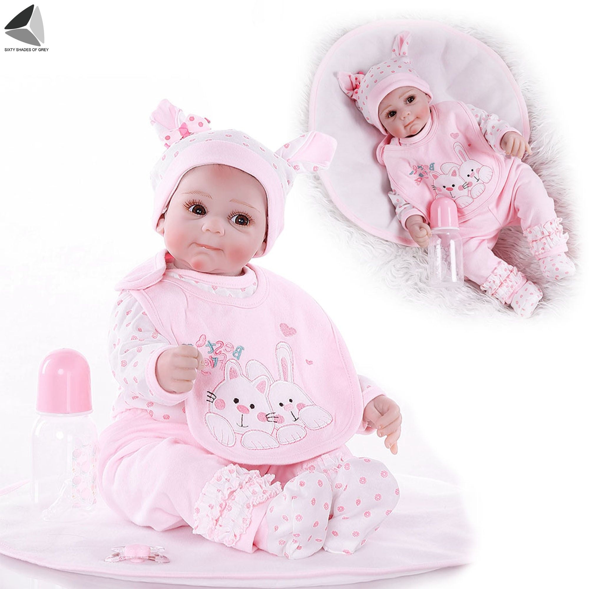 PULLIMORE Lifelike Baby Dolls Realistic Soft Silicone Vinyl Dolls 20 ...