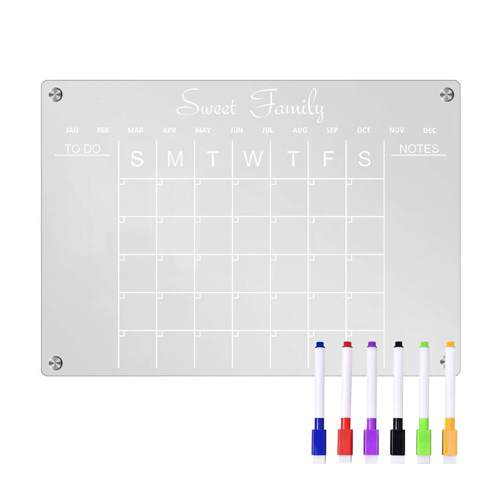 PULLIMORE Magnetic Planner Board - Reusable Weekly/Monthly Calendar for ...