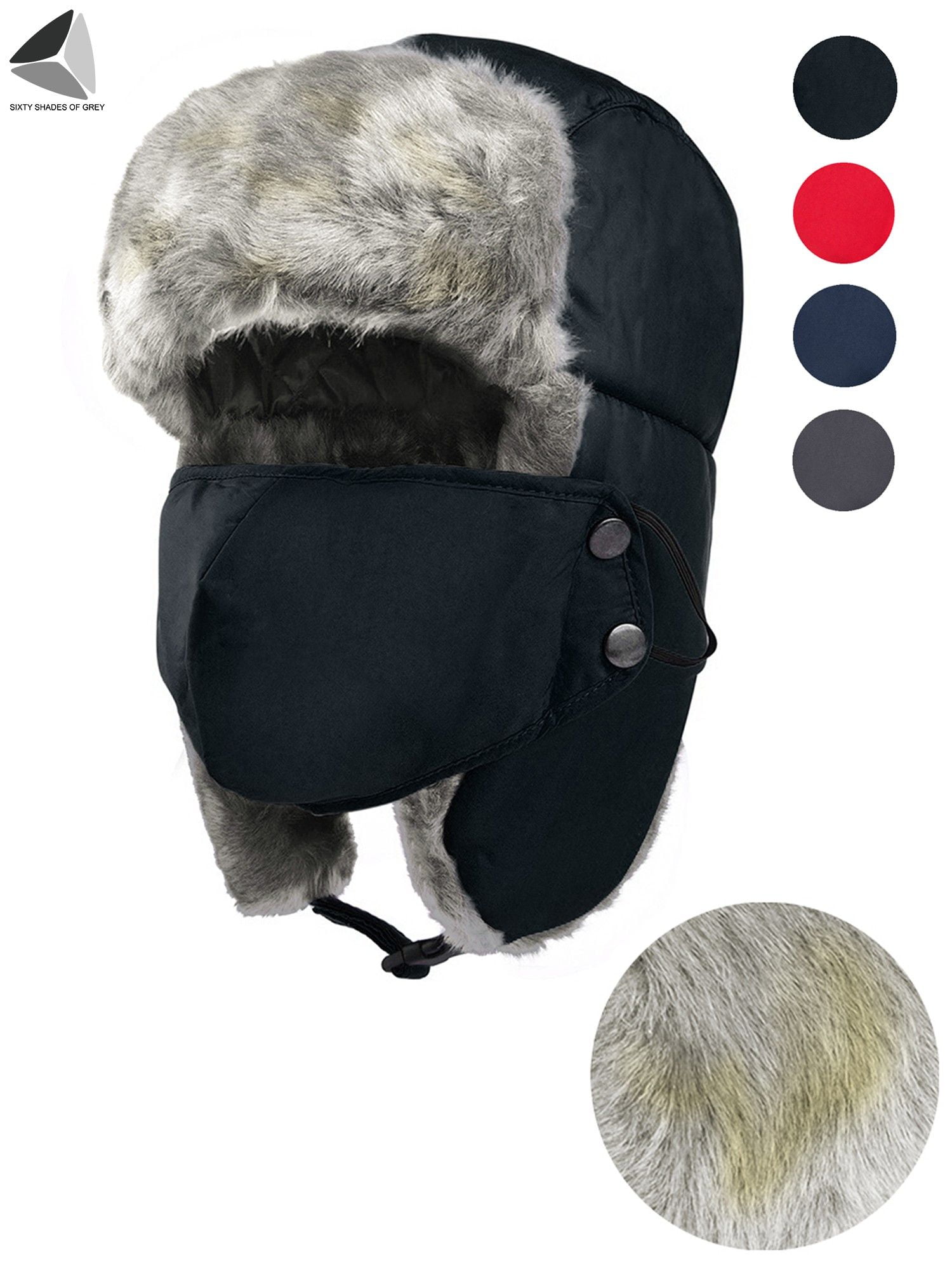 PULLIMORE Men Women Trooper Trapper Hat Warm Winter Hats with Ear Flap ...