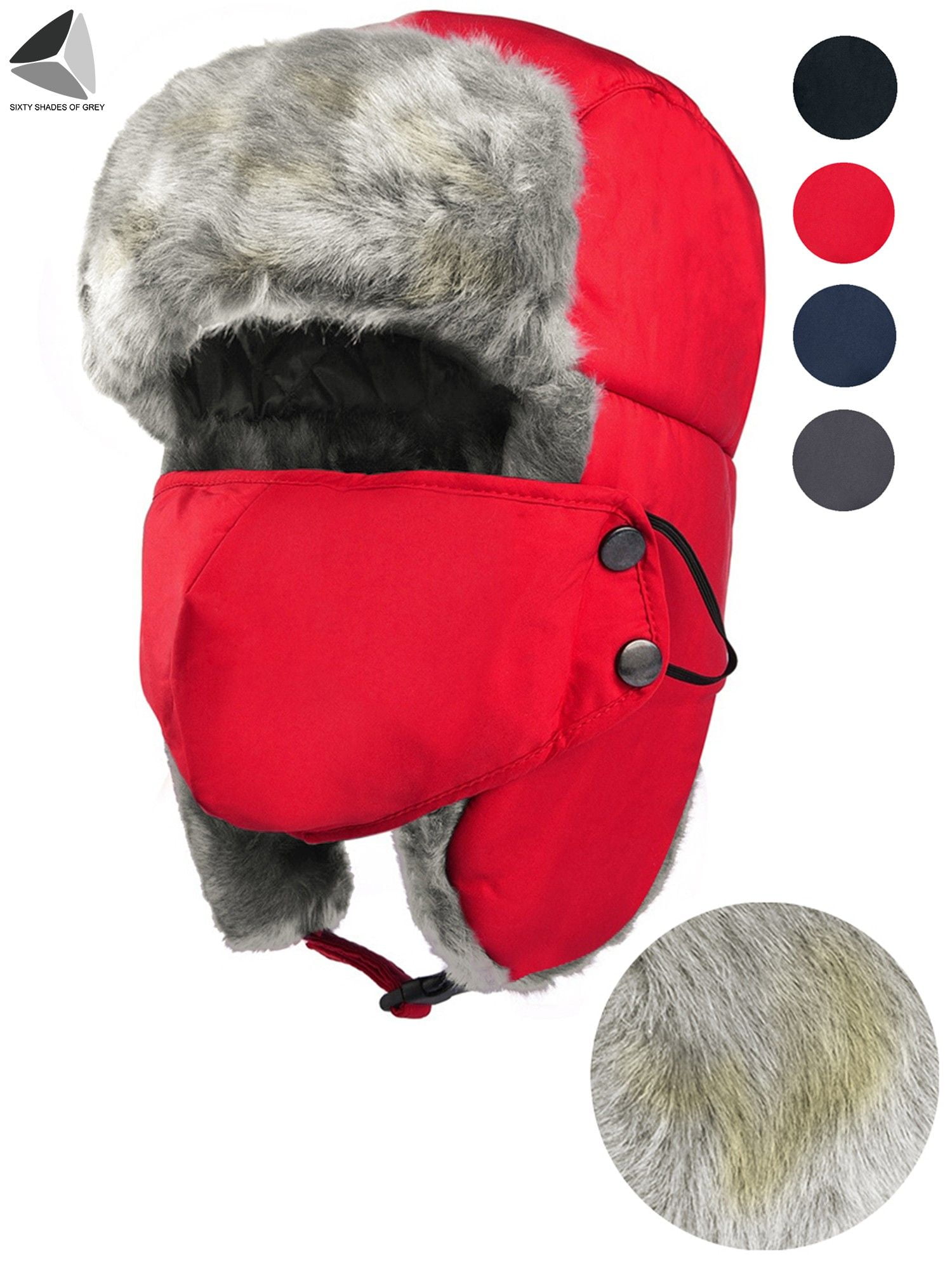 PULLIMORE Men Women Trooper Trapper Hat Warm Winter Hats with Ear Flap ...