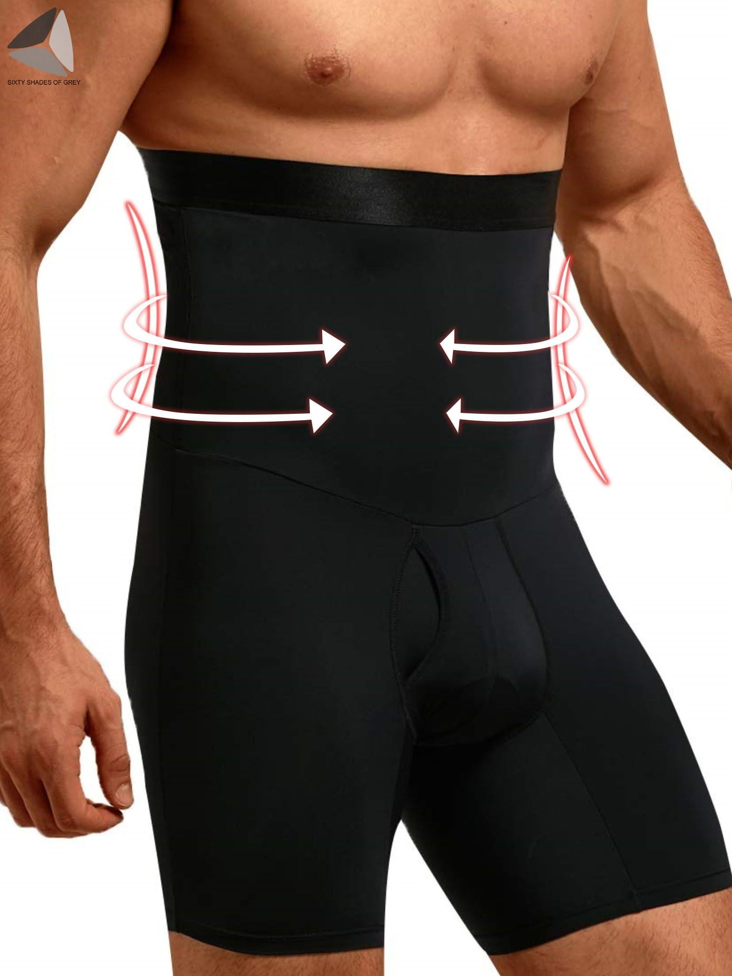 PULLIMORE Men's High Waist Tummy Control Shapewear, Slimming Boxer ...