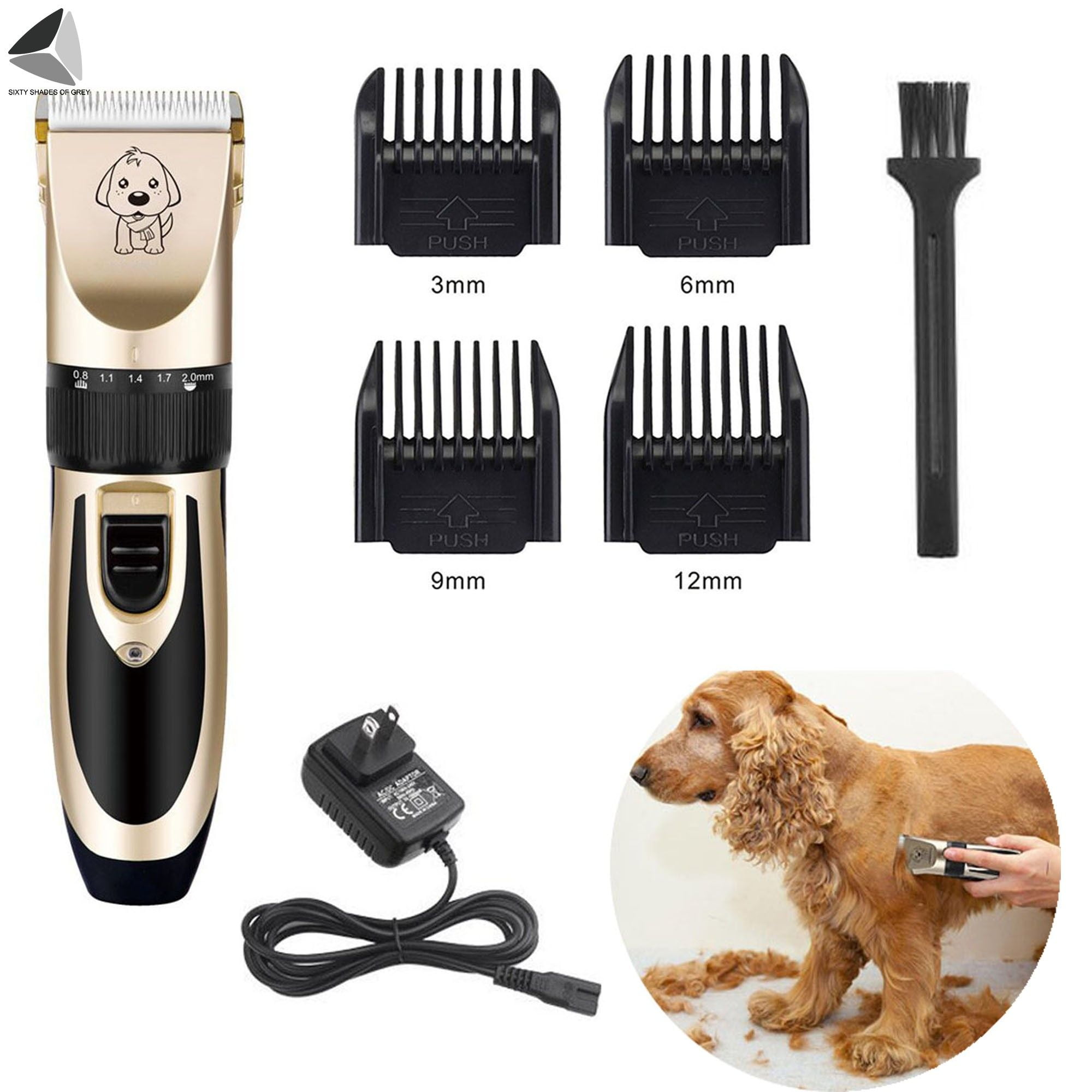 PULLIMORE Professional Pet Hair Grooming Kit Rechargeable Dogs Hair ...