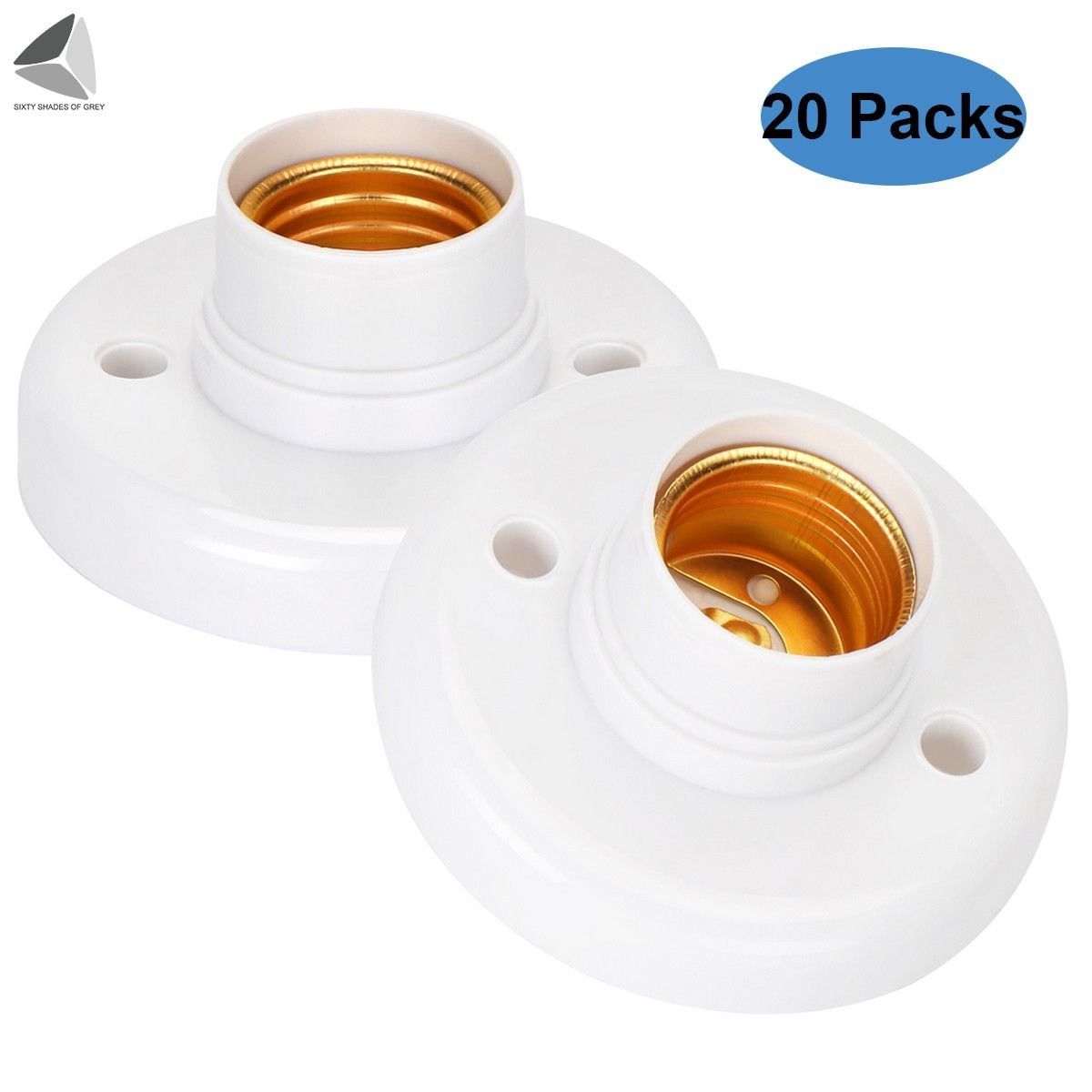 PULLIMORE Round E27 LED Bulb Screw Bass, Ceiling Keyless LED Light ...