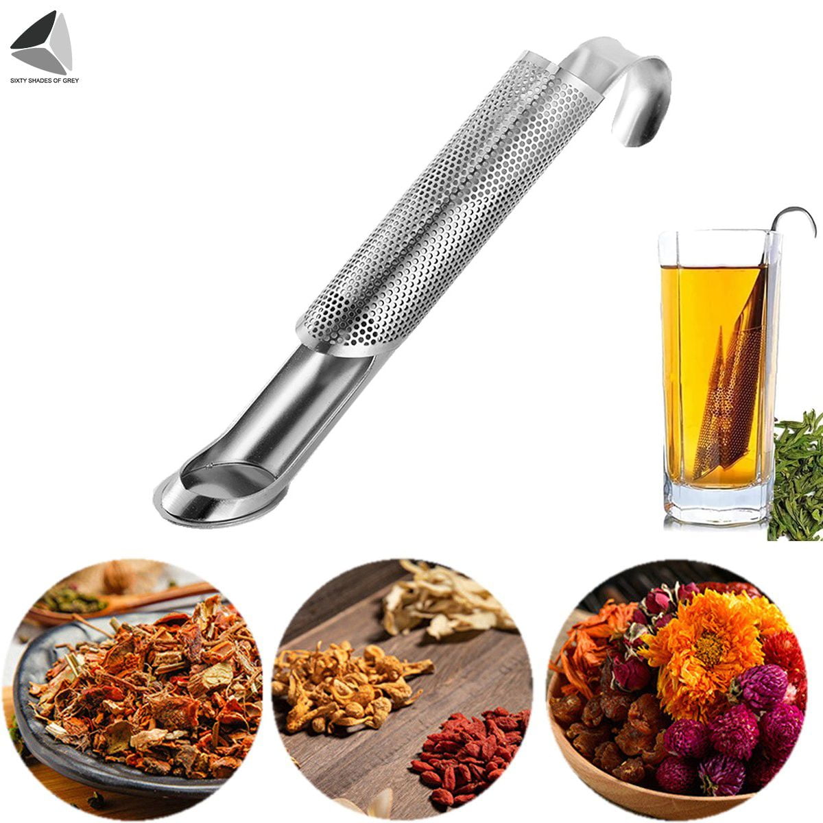 PULLIMORE Stainless Steel Tea Infuser Long-Handle Pipe Tea Strainer Tea ...